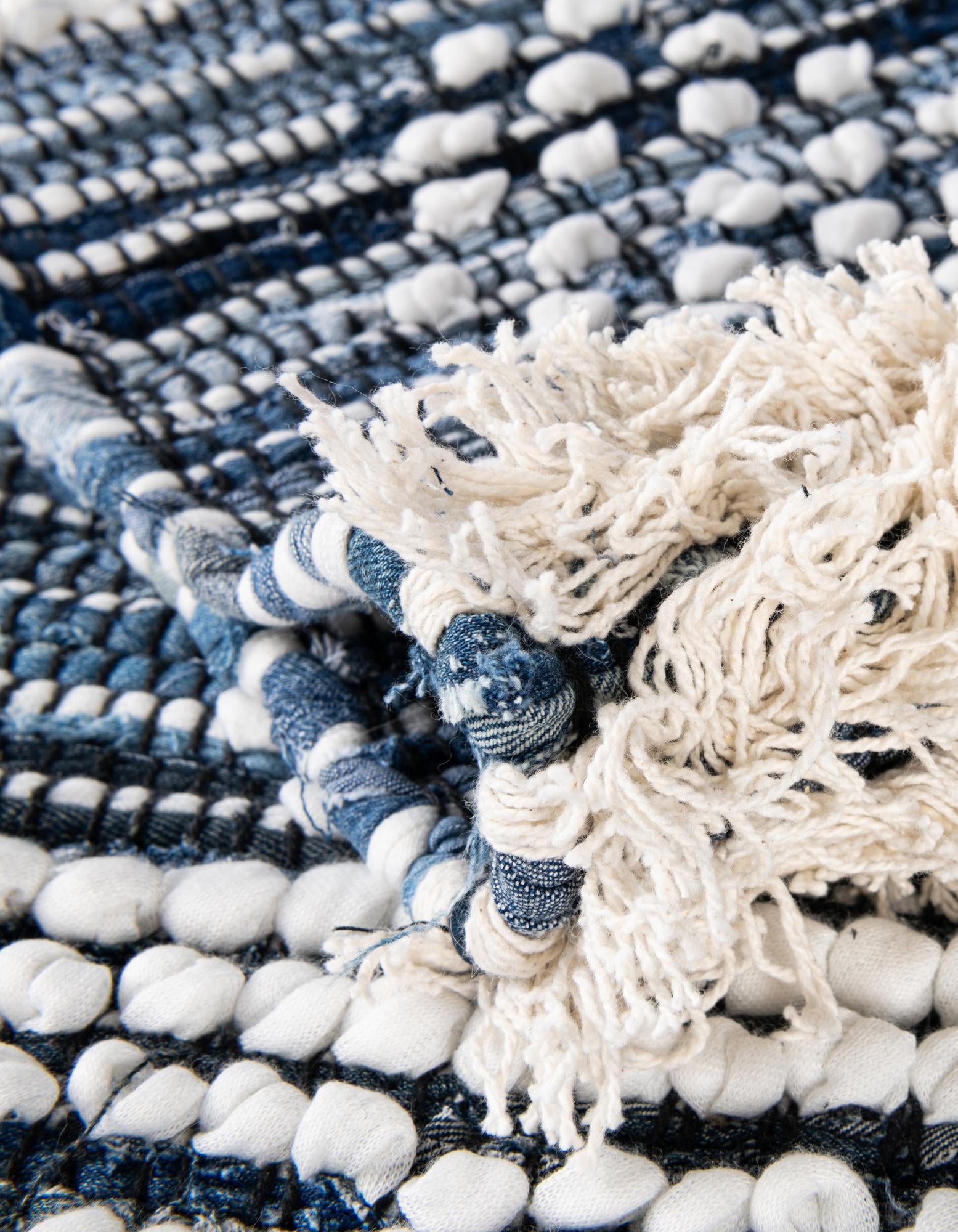 Ivory 9' x 12' Hand Woven Cotton Chindi Rug | Rugs.com