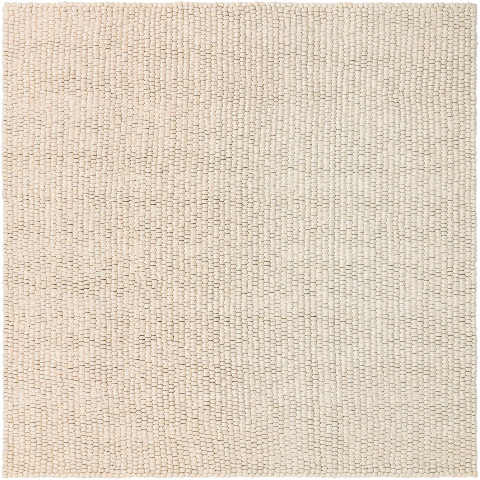 Ivory 9' x 12' Hand Woven Felt Ball Wool Rug | Rugs.com
