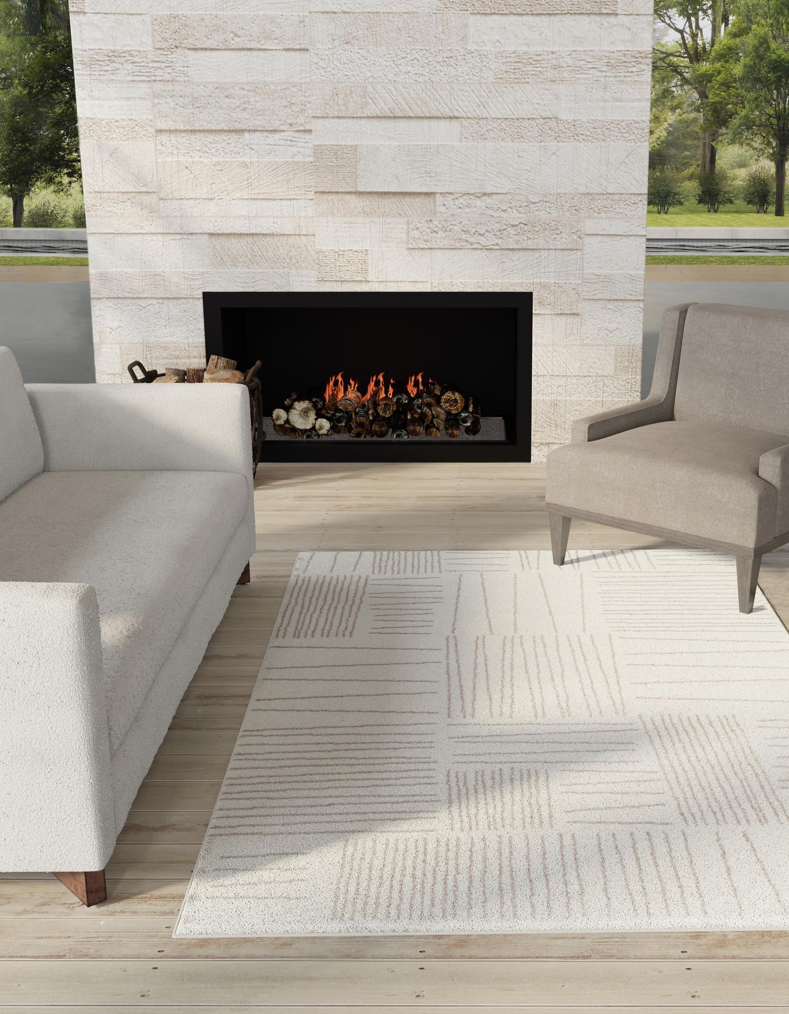 Ivory 9' x 12' Hanahan Rug | Rugs.com