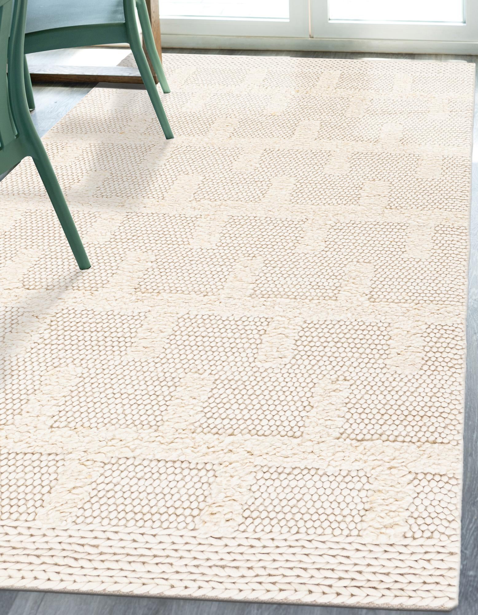 Ivory 5' 1 x 8' Hand Woven Lana New Zealand Wool Rug | Rugs.com