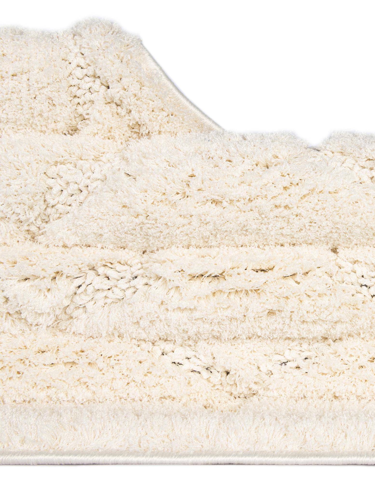 Ivory 8' x 10' Lattice Shag Rug | Rugs.com