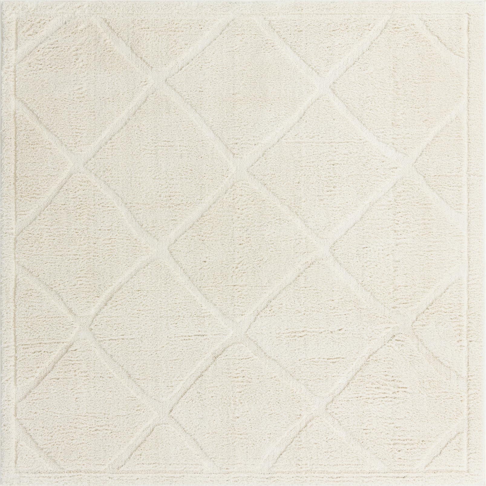 Ivory 7' 10 x 11' Lattice Shag Rug | Rugs.com