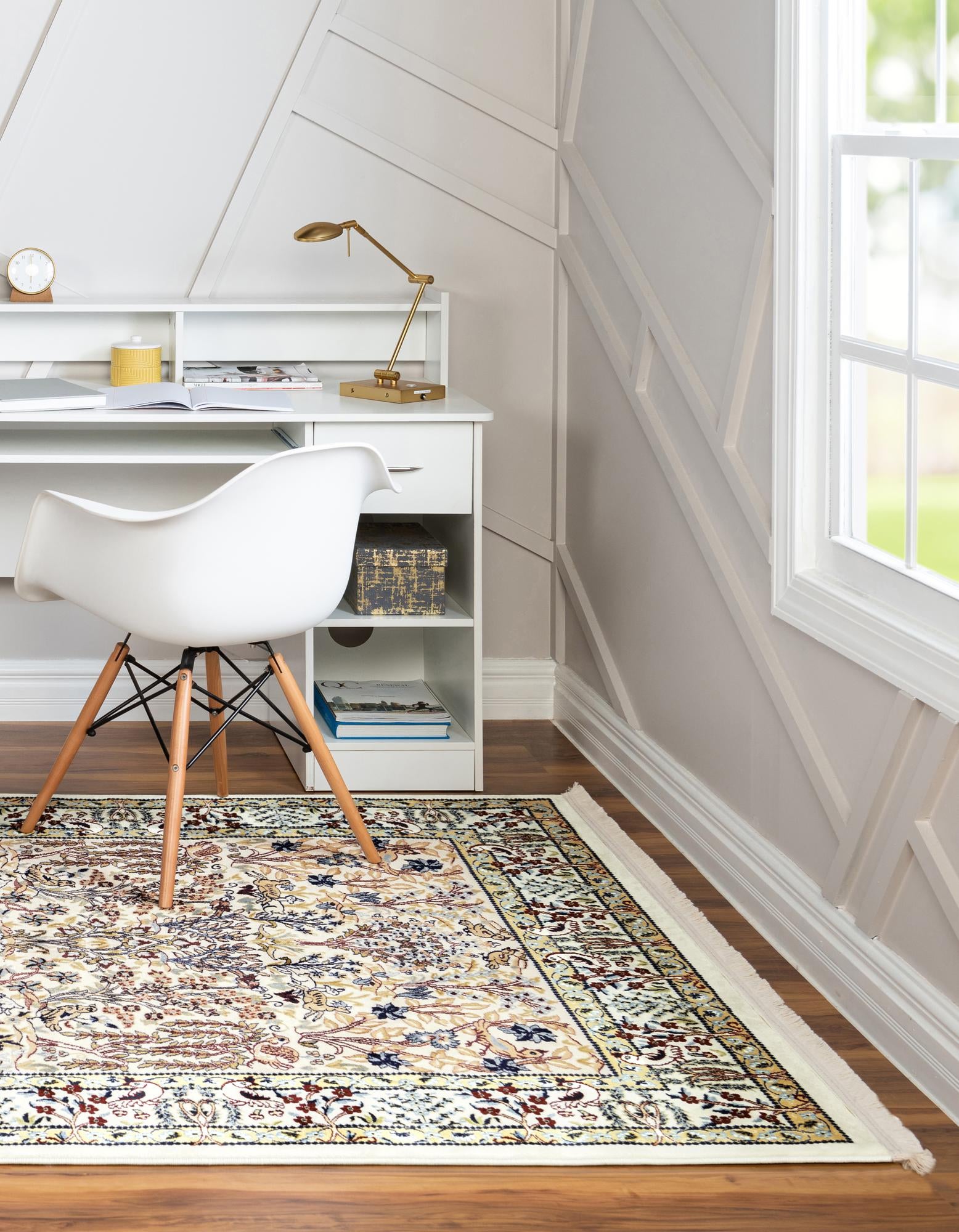 Ivory 3' x 5' Nain Design Rug | Rugs.com