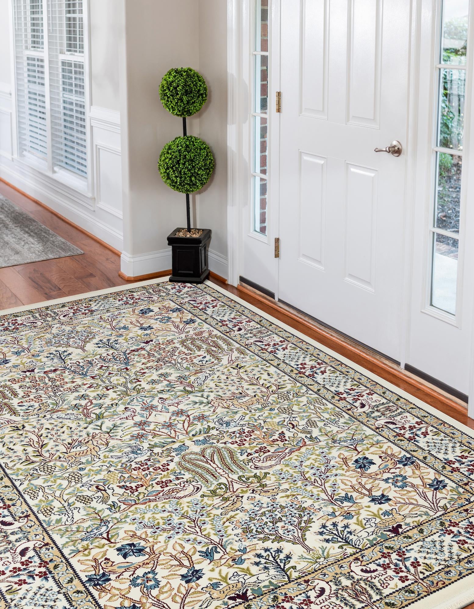 Ivory 8' x 10' Nain Design Rug | Rugs.com
