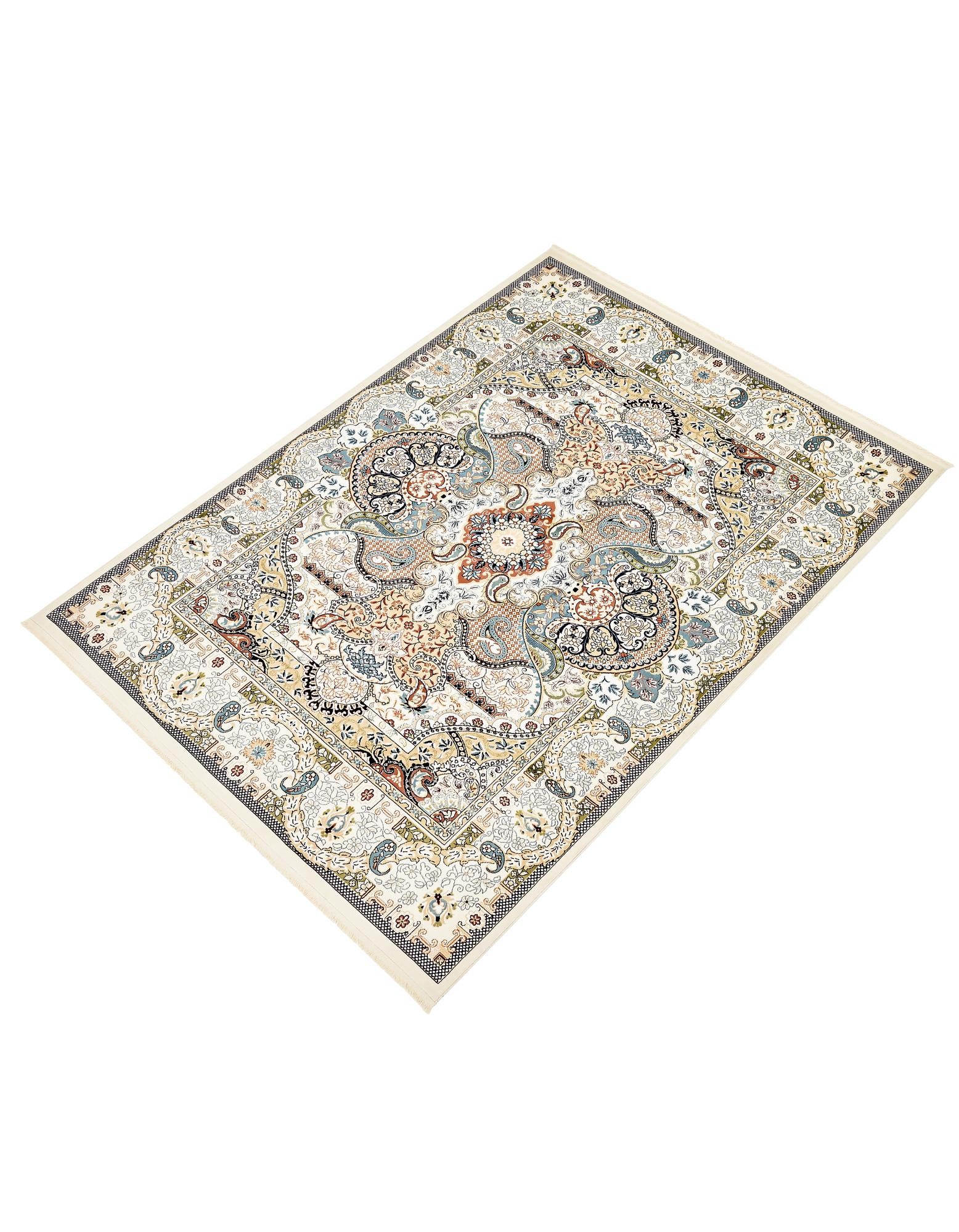 Ivory 8' x 10' Nain Design Rug | Rugs.com