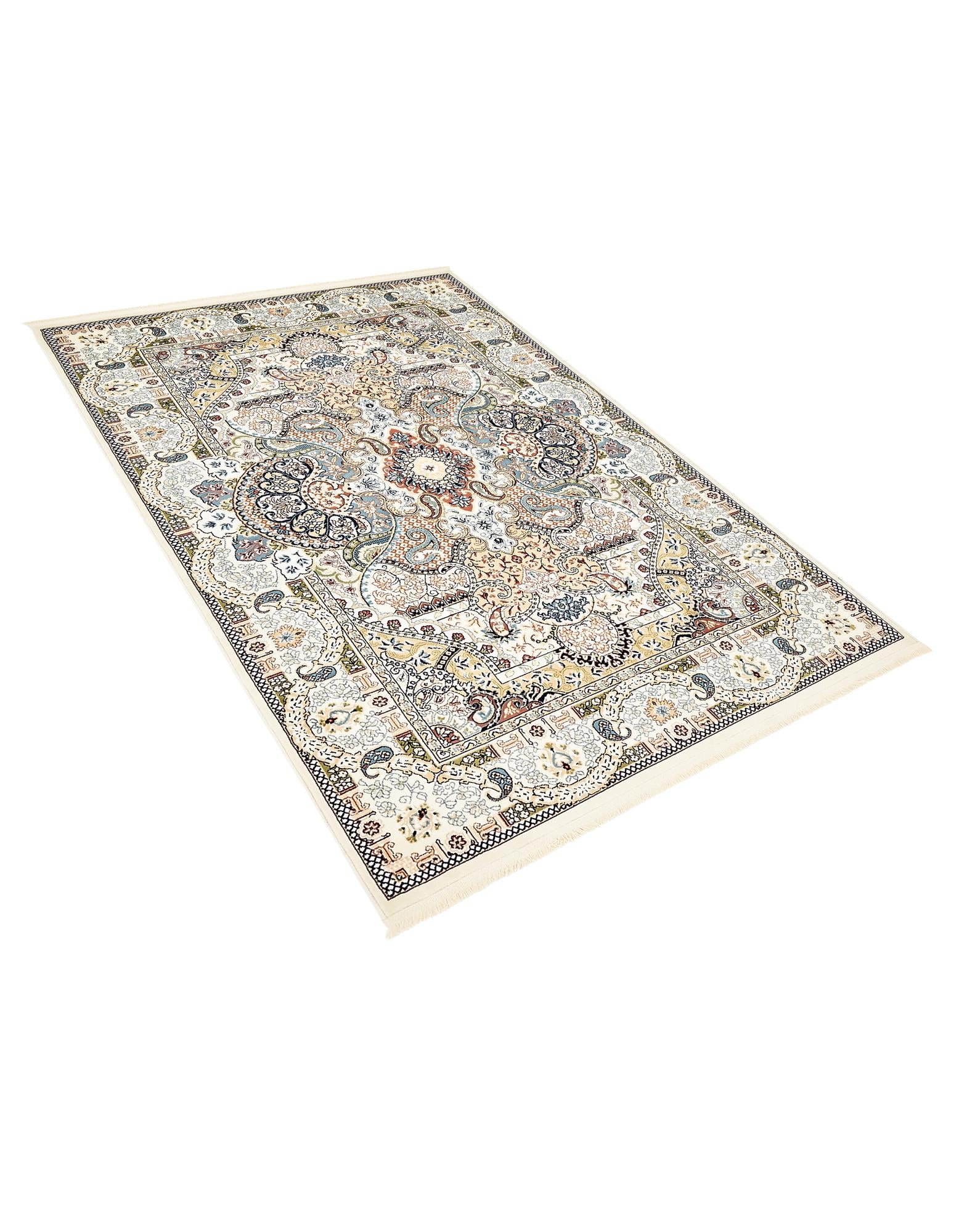 Ivory 5' x 8' Nain Design Rug | Rugs.com