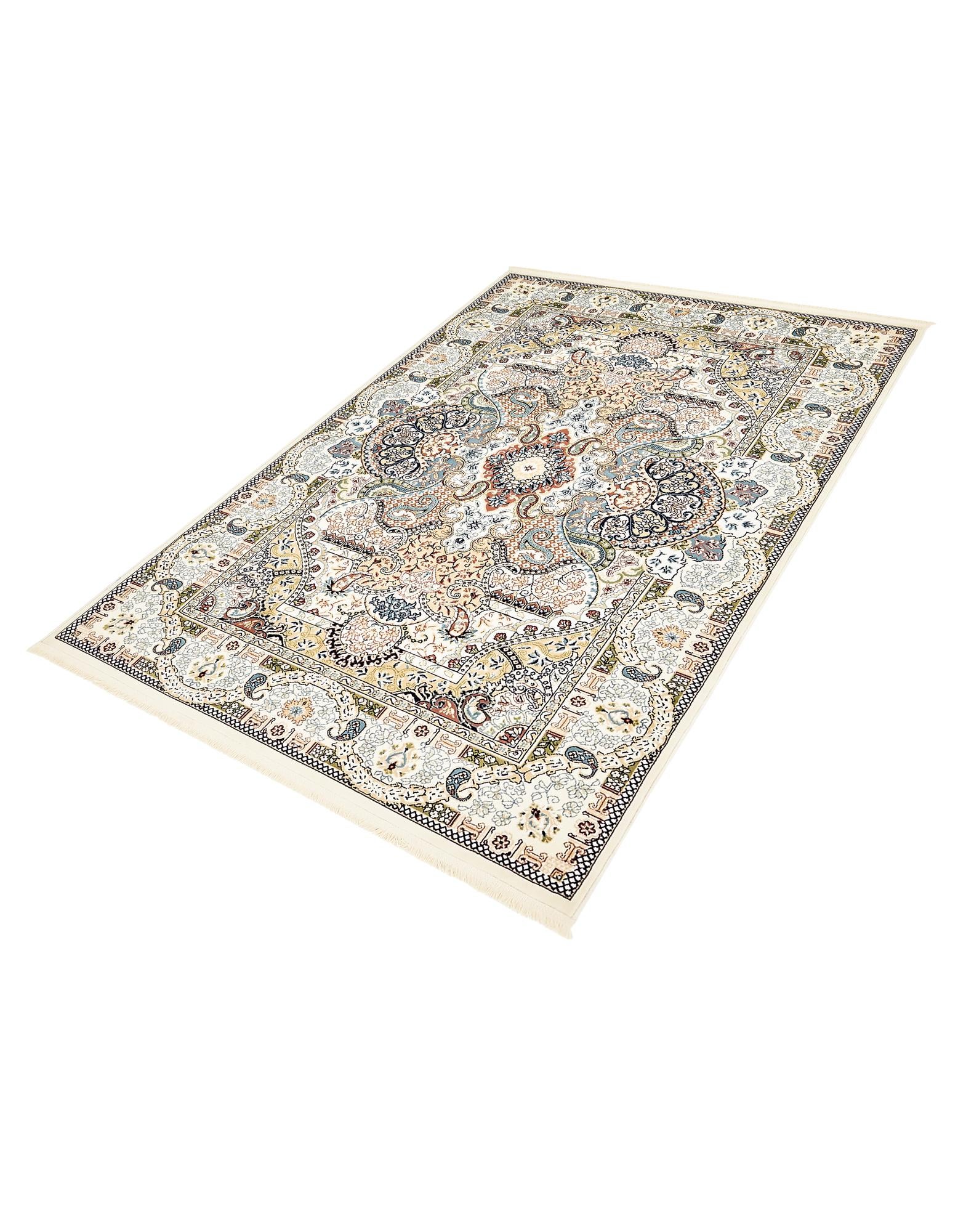 Ivory 5' x 8' Nain Design Rug | Rugs.com