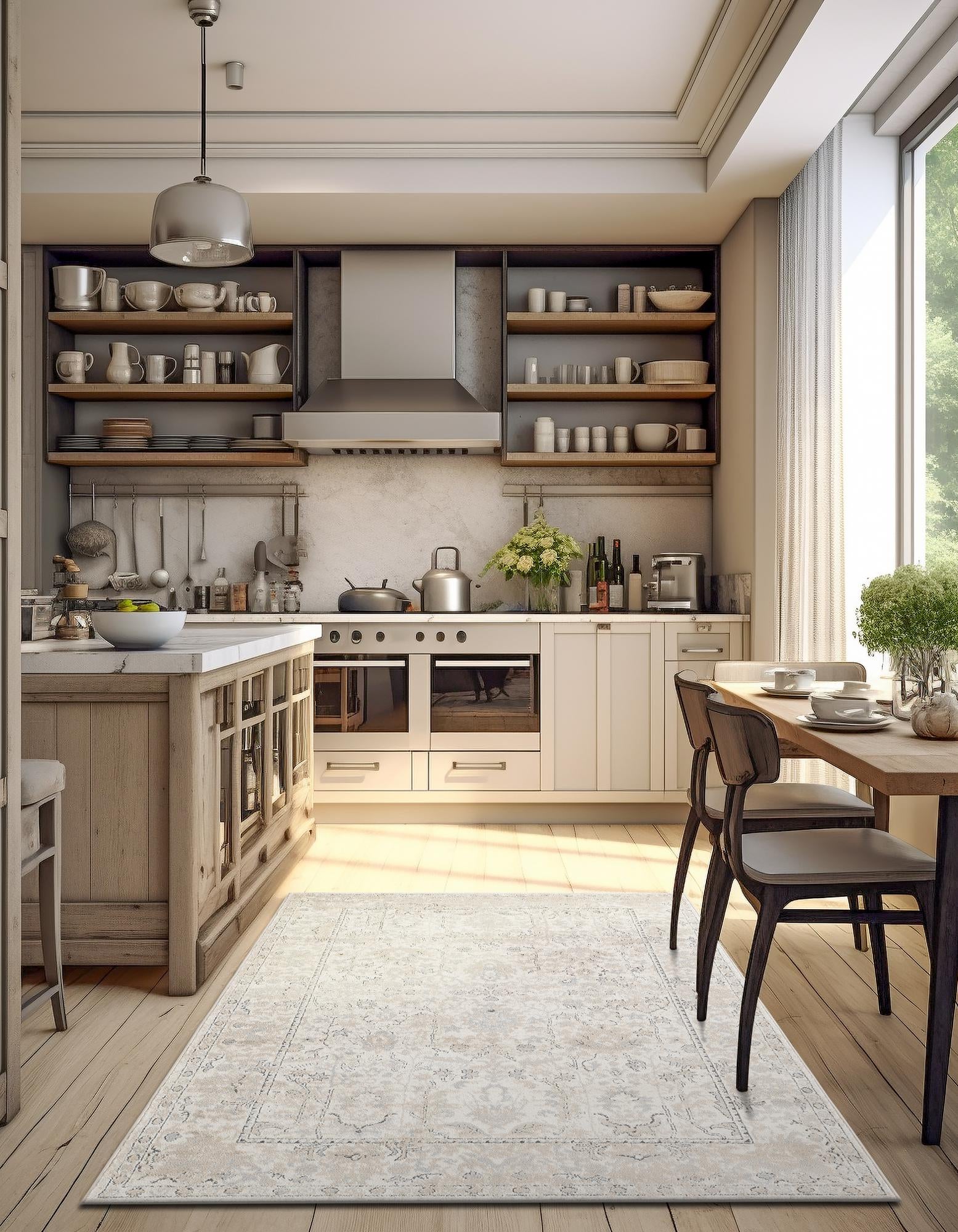 Ivory 5' 3 x 8' Oregon Rug | Rugs.com