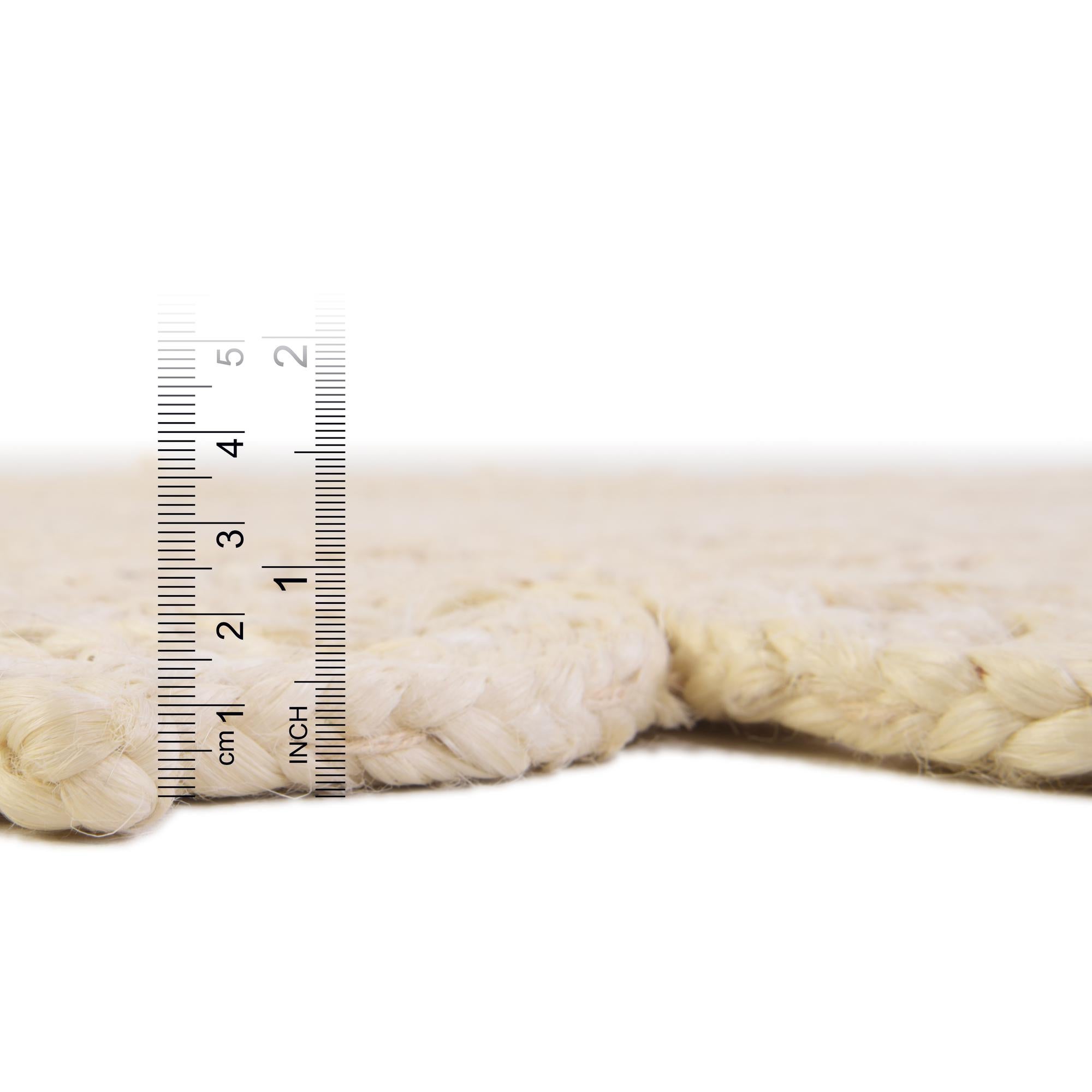 Ivory 2' x 2' Hand Braided Jute Round Rug | Rugs.com