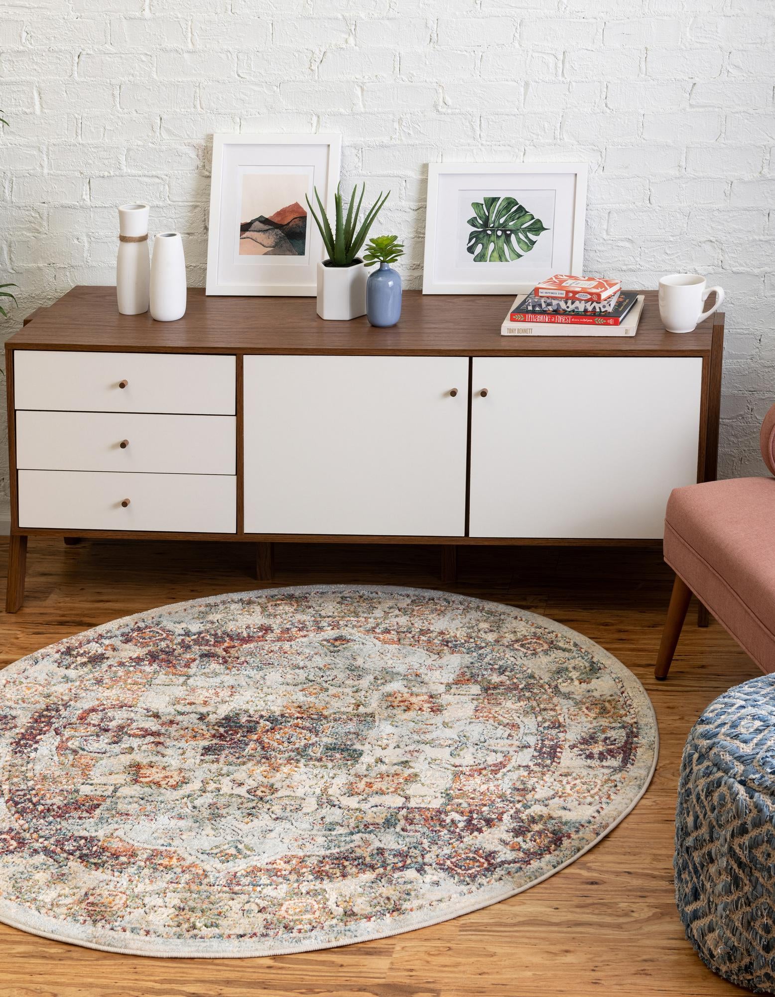 Ivory 6' x 6' Isabella Round Rug | Rugs.com