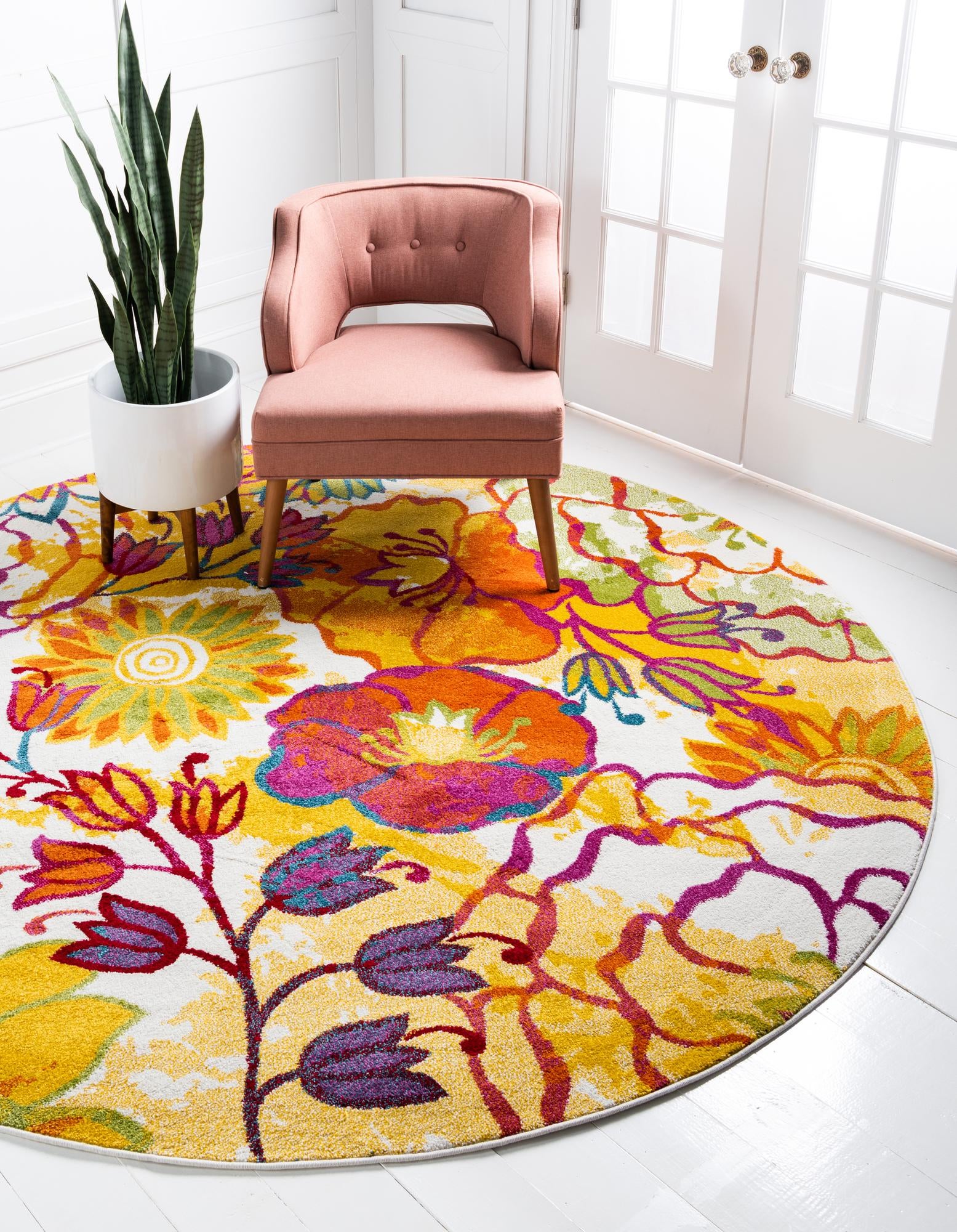 Rust Red 8' 4 x 8' 4 Santiago Round Rug | Rugs.com