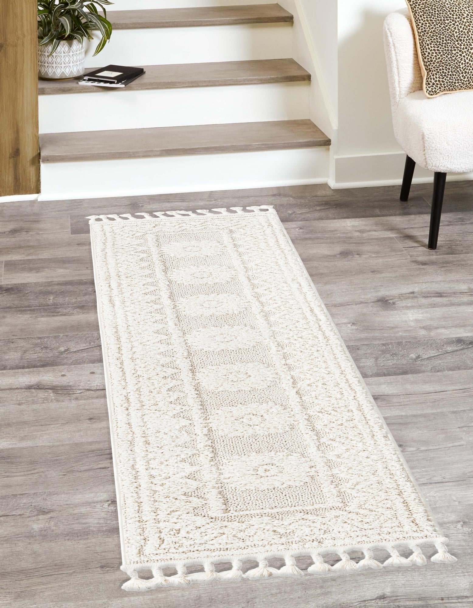 Ivory 2' x 4' Boho Runner Rug | Rugs.com