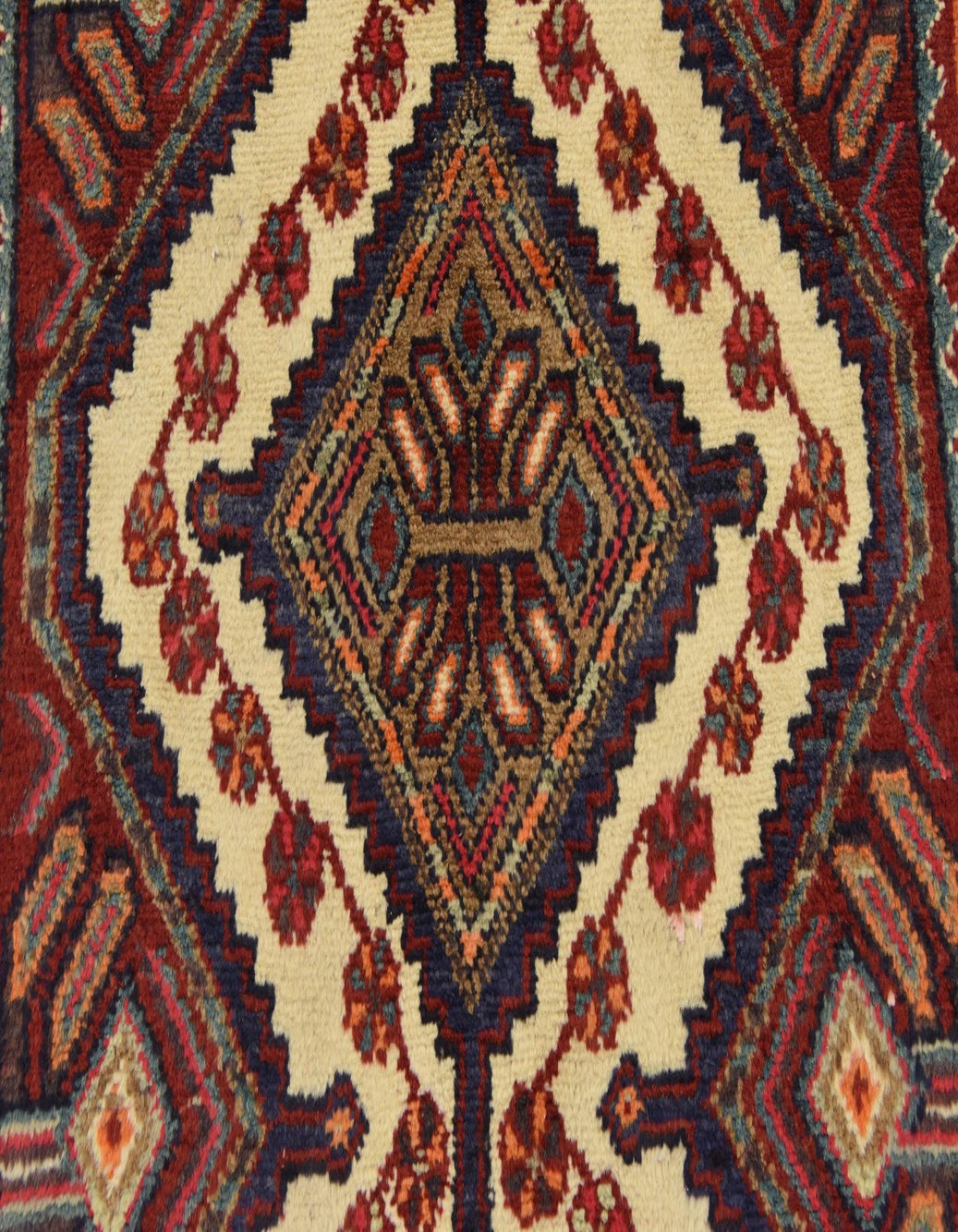 Ivory 3' 4 x 10' Hand Knotted Koliaei Persian Wool Runner Rug | Rugs.com