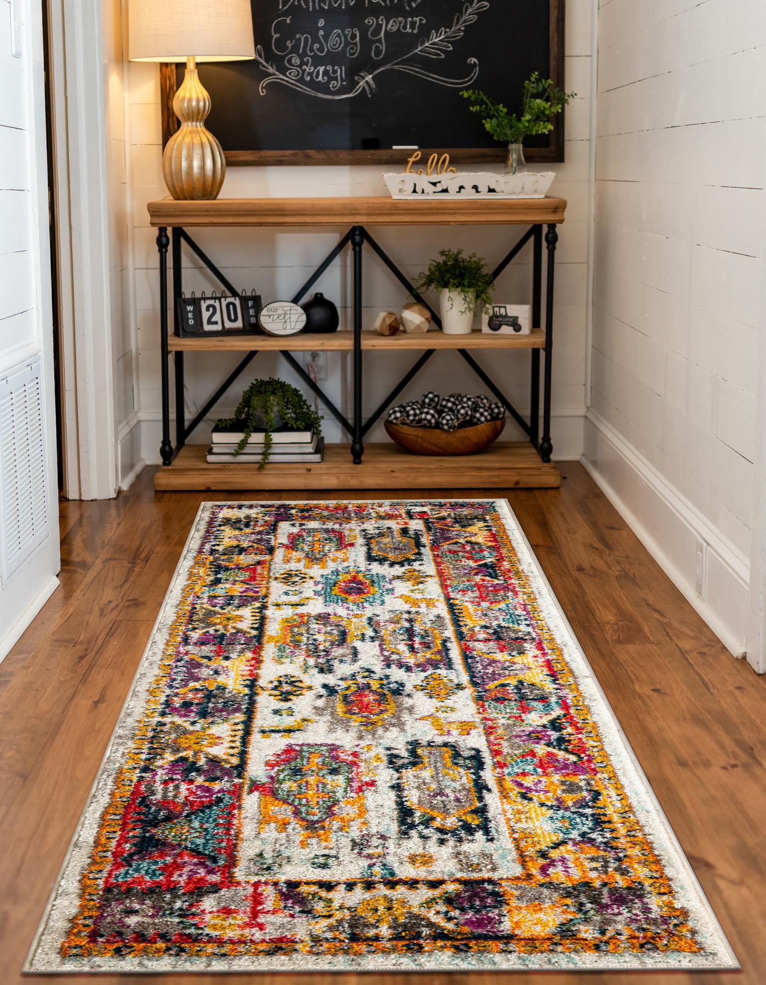 Ivory 2' x 6' 1 Madeline Runner Rug | Rugs.com