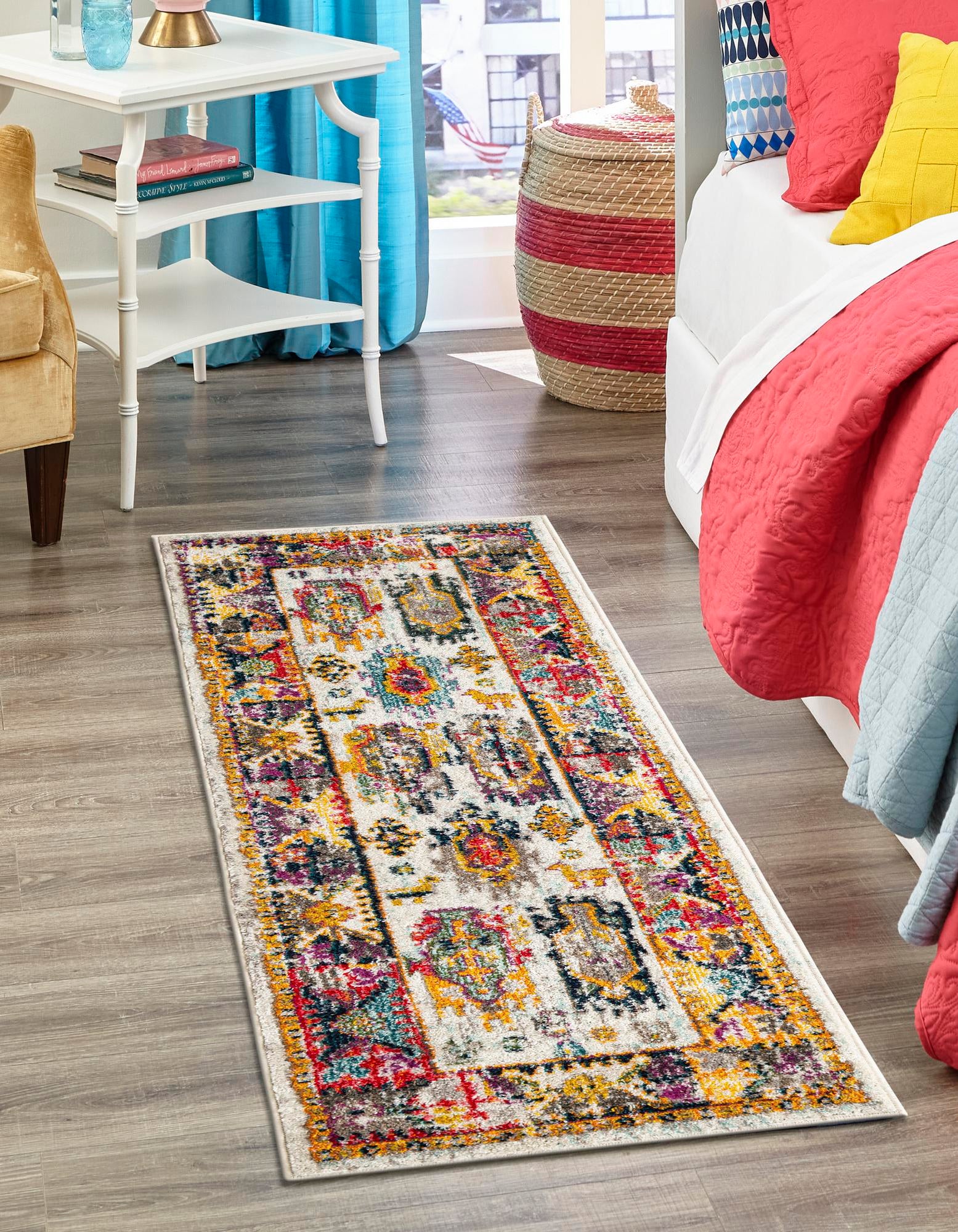 Ivory 2' x 6' 1 Madeline Runner Rug | Rugs.com
