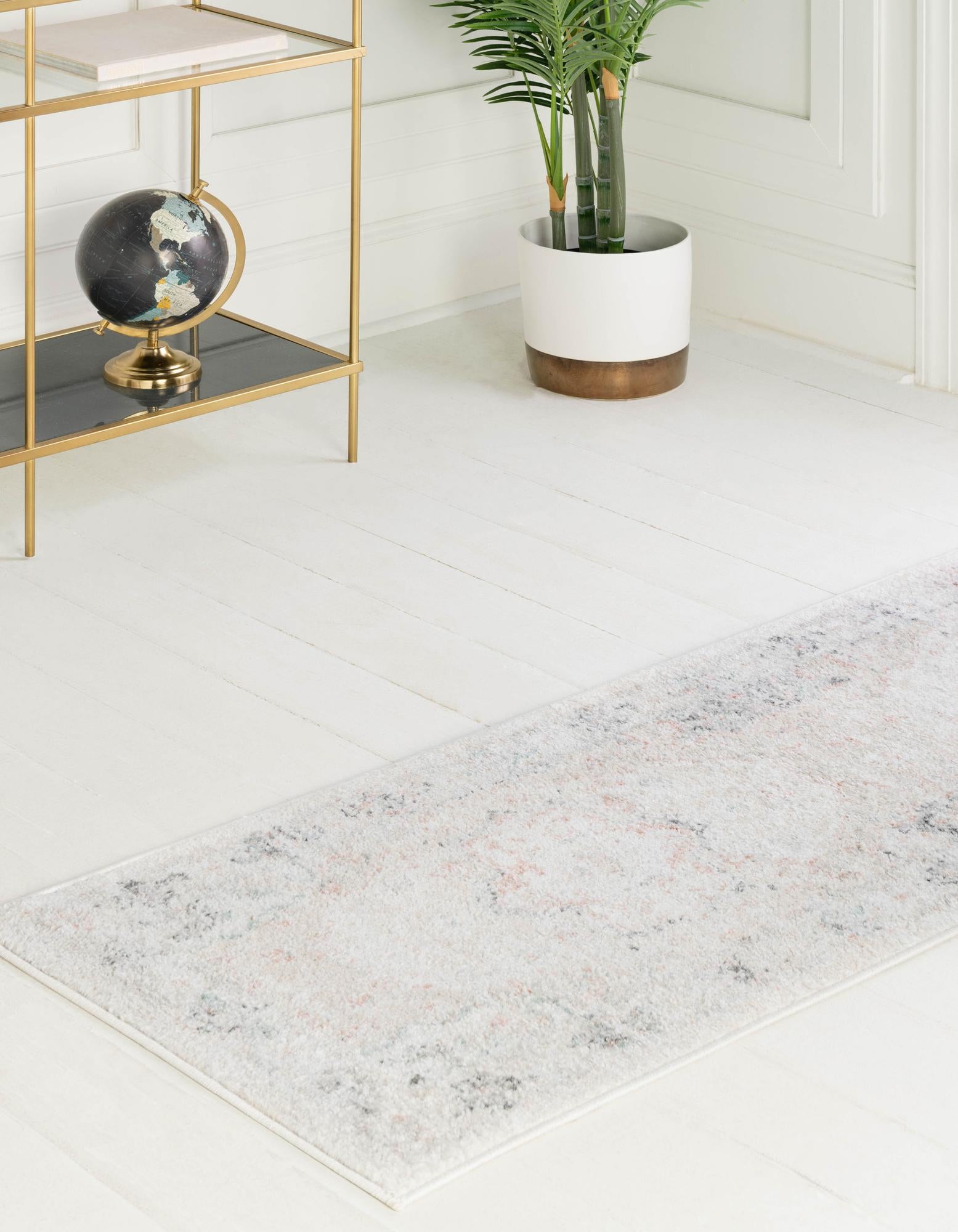 Ivory 2' x 5' Madeline Vintage Runner Rug | Rugs.com