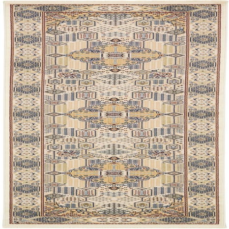 Ivory 3' x 13' Nain Design Runner Rug | Rugs.com