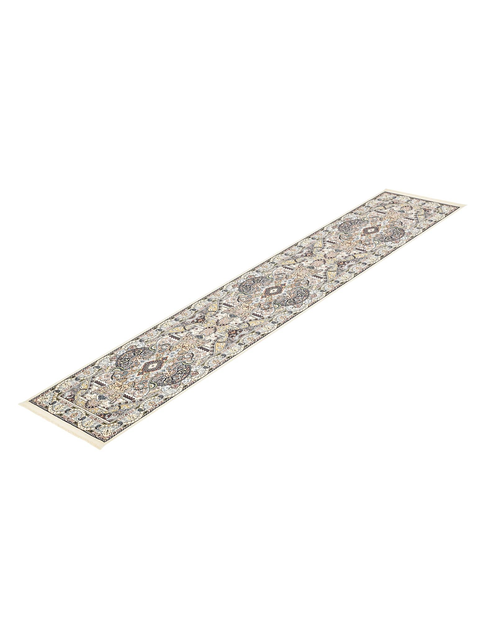 Ivory 3' x 13' Nain Design Runner Rug | Rugs.com