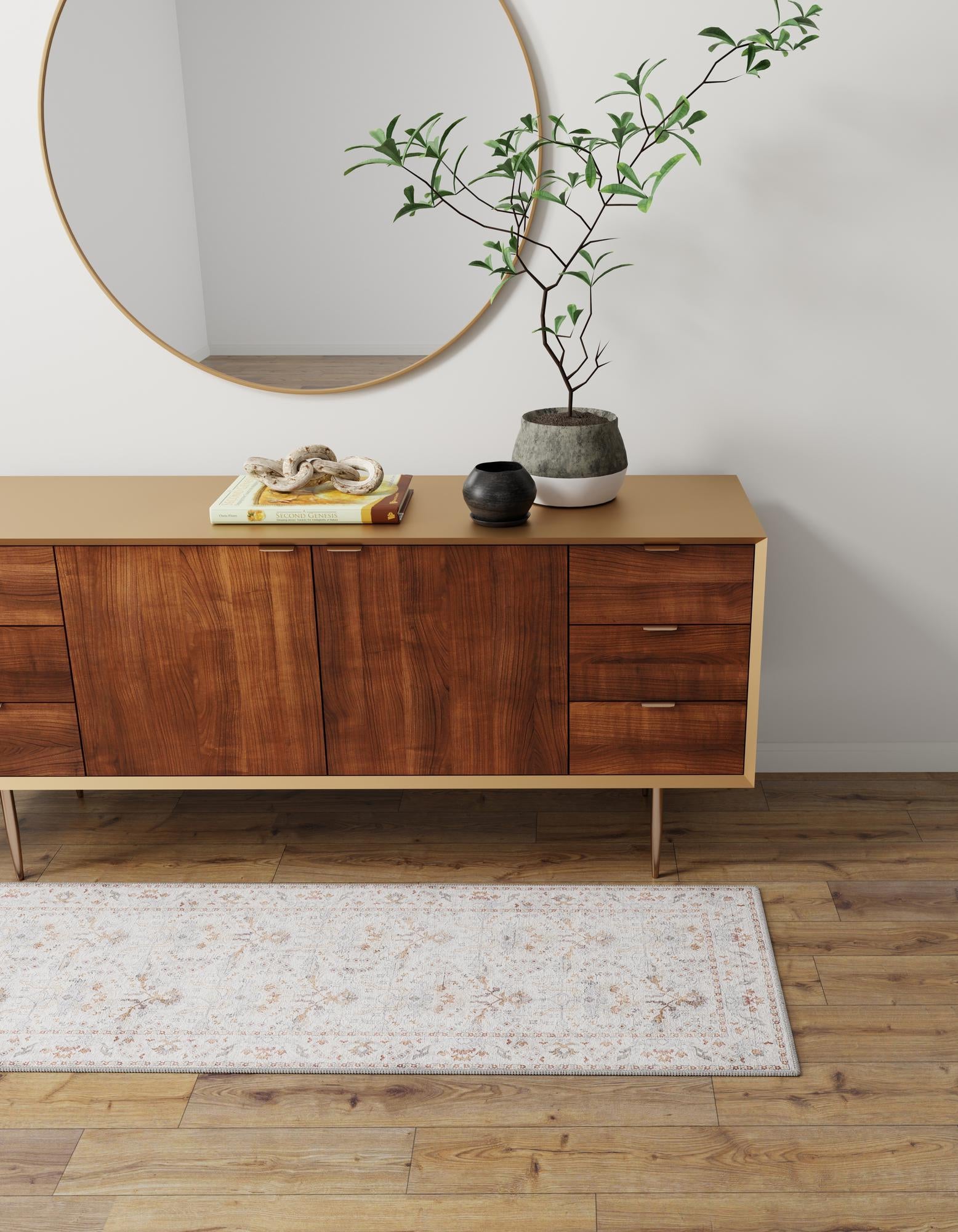 Ivory 2' 7 x 12' Timeless Runner Rug | Rugs.com