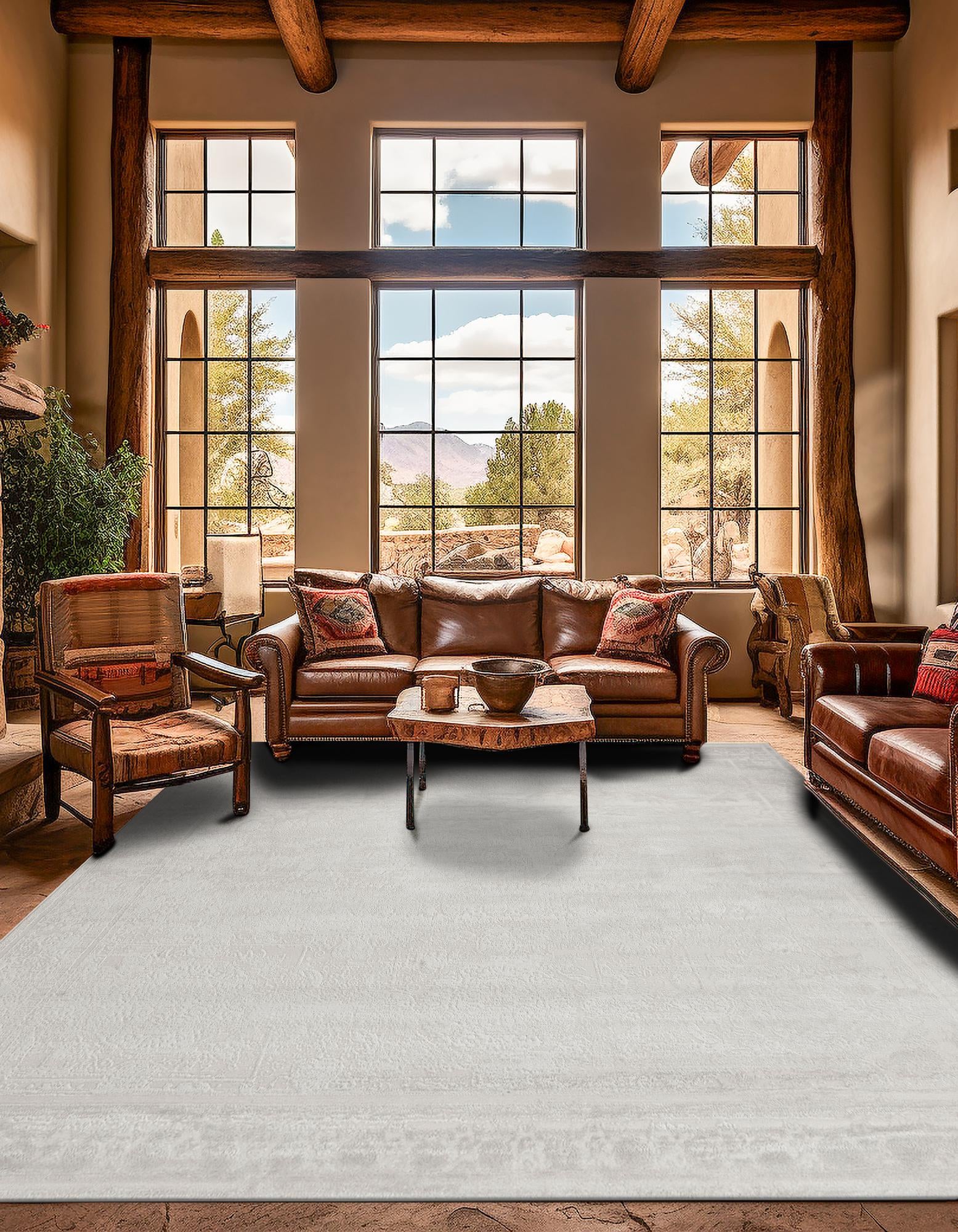 Ivory 7' 10 x 7' 10 Finsbury Square Rug | Rugs.com