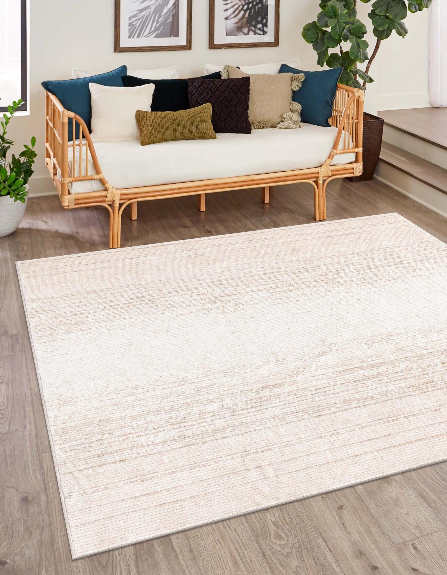 Ivory 7' 3 x 7' 3 Gemstone Square Rug | Rugs.com