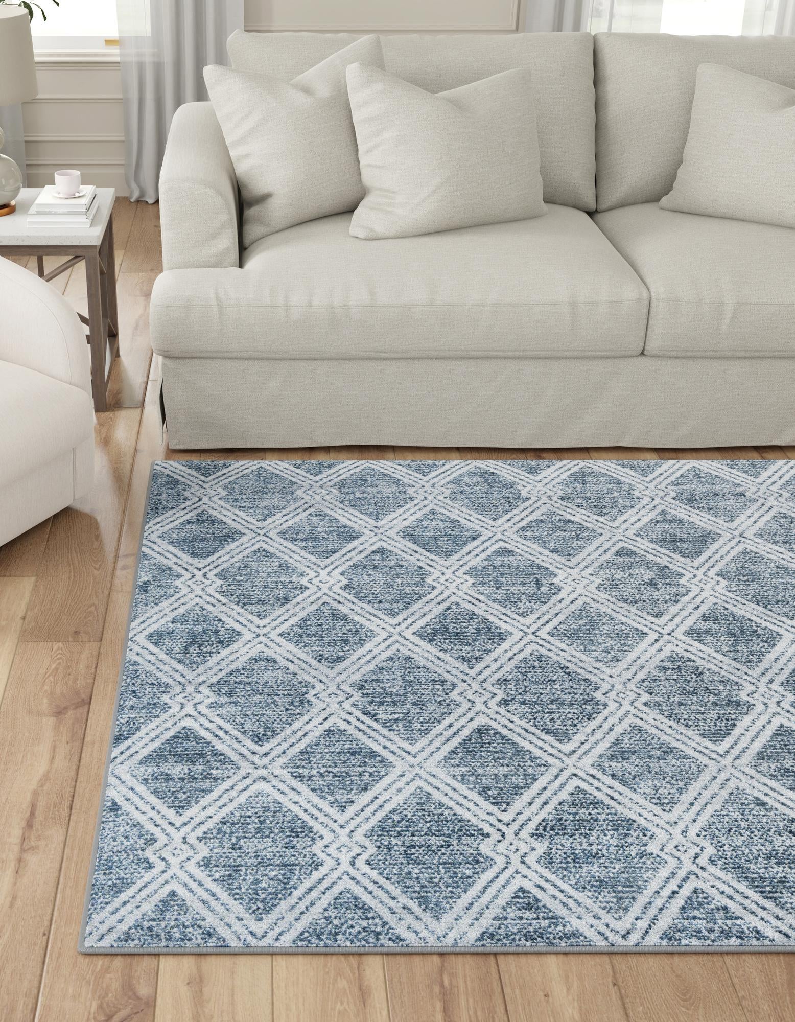 Ivory 7' 10 x 7' 10 Kamala Washable Square Rug | Rugs.com