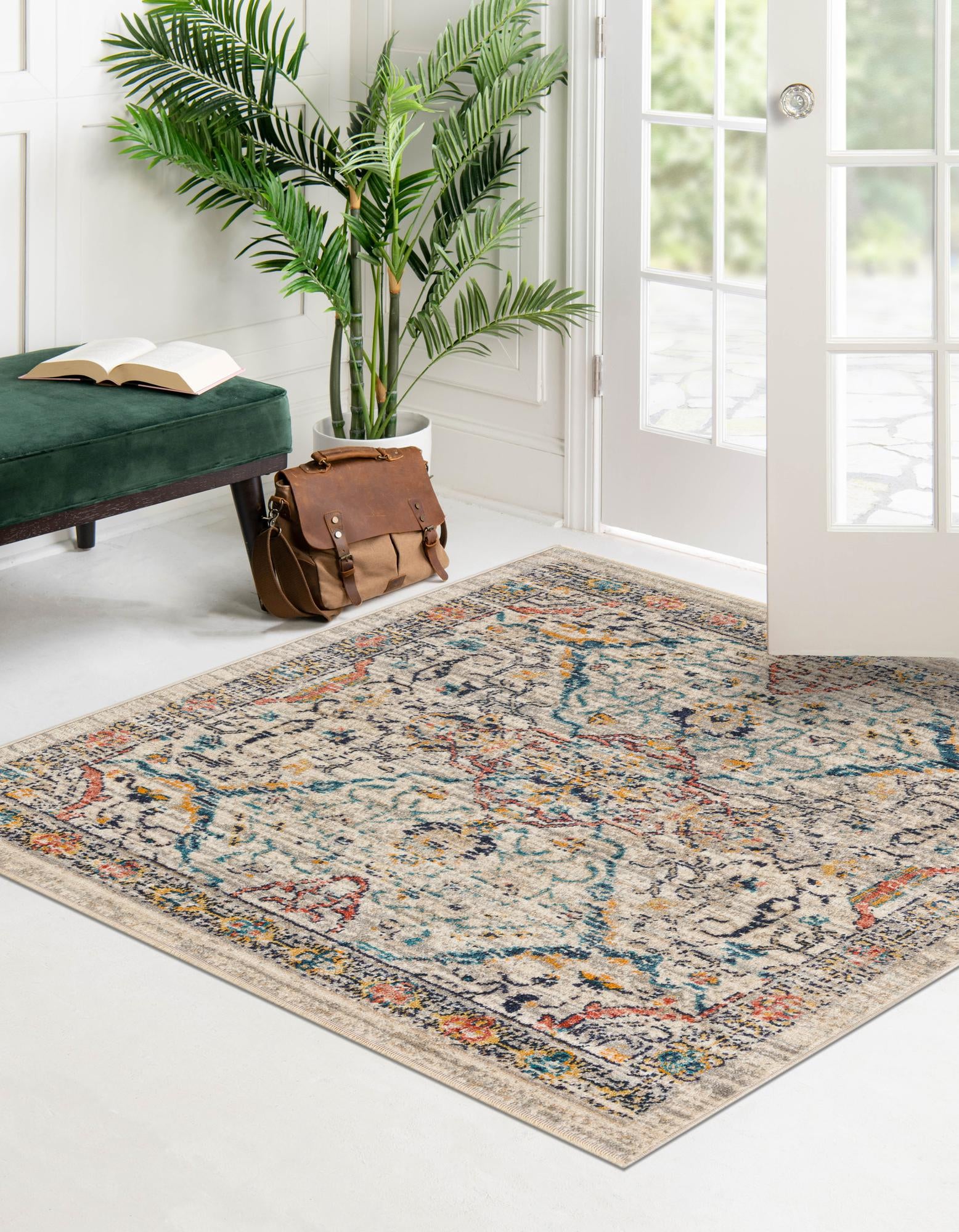 Ivory 6' x 6' Lola Square Rug | Rugs.com