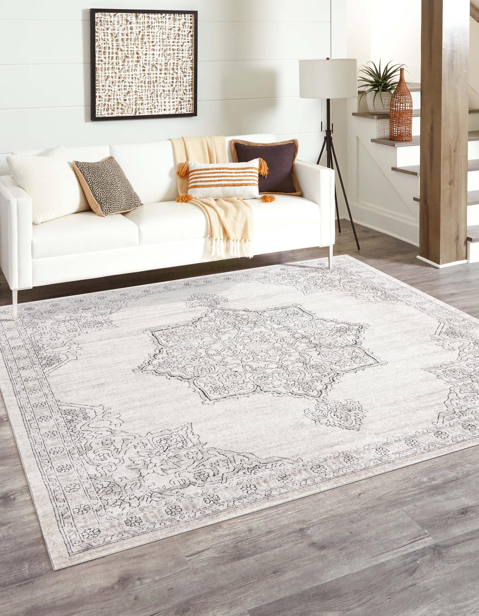 Ivory 11' 10 x 11' 10 Nyla Square Rug | Rugs.com