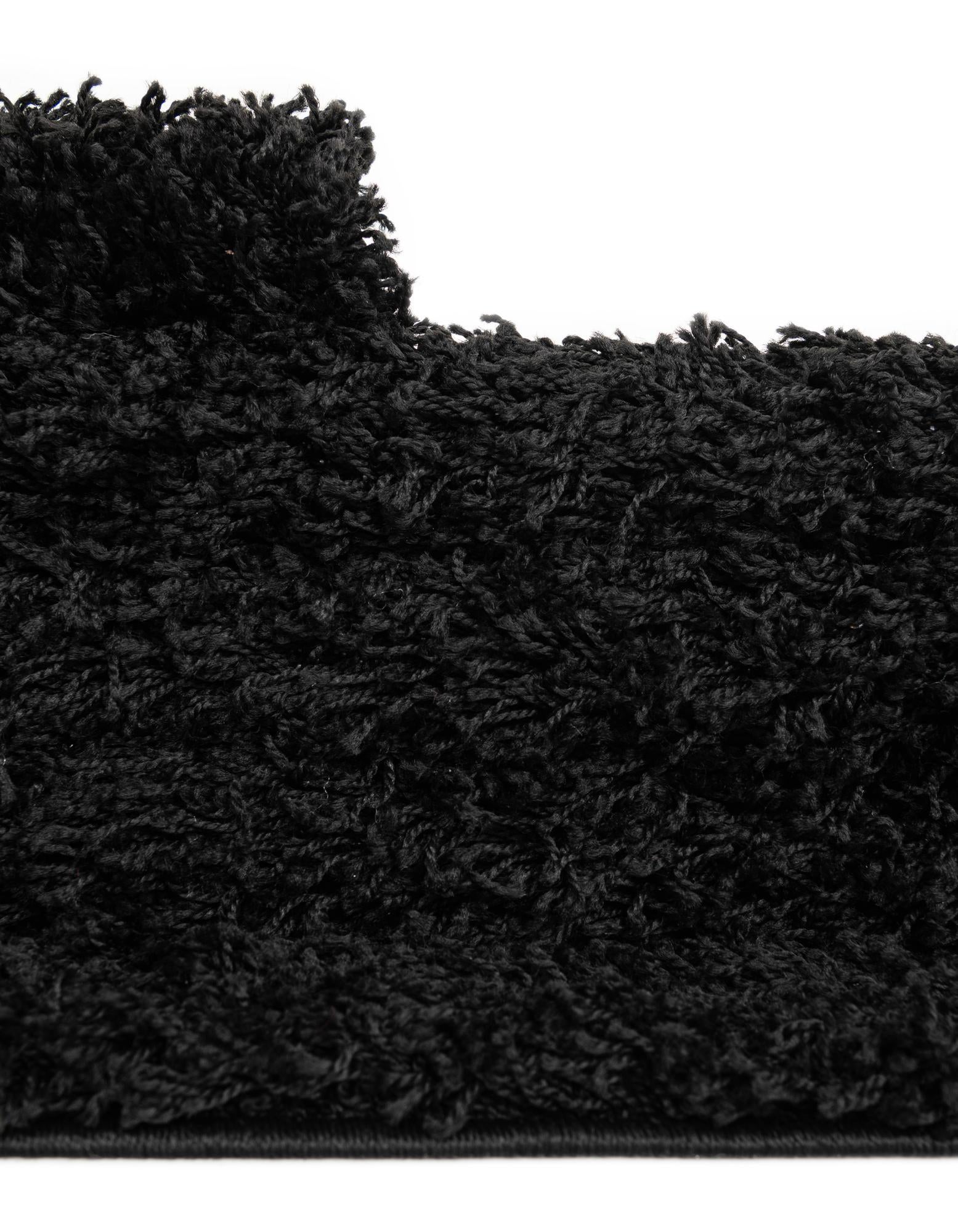 Jet Black 4' x 6' Solid Shag Rug | Rugs.com