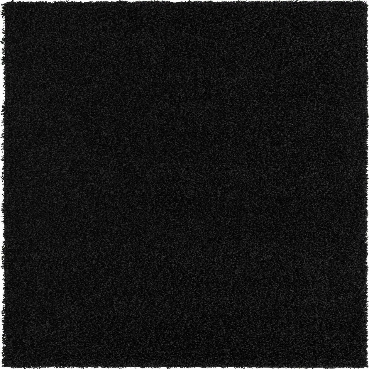 Jet Black 5' 3 x 8' Solid Shag Rug | Rugs.com