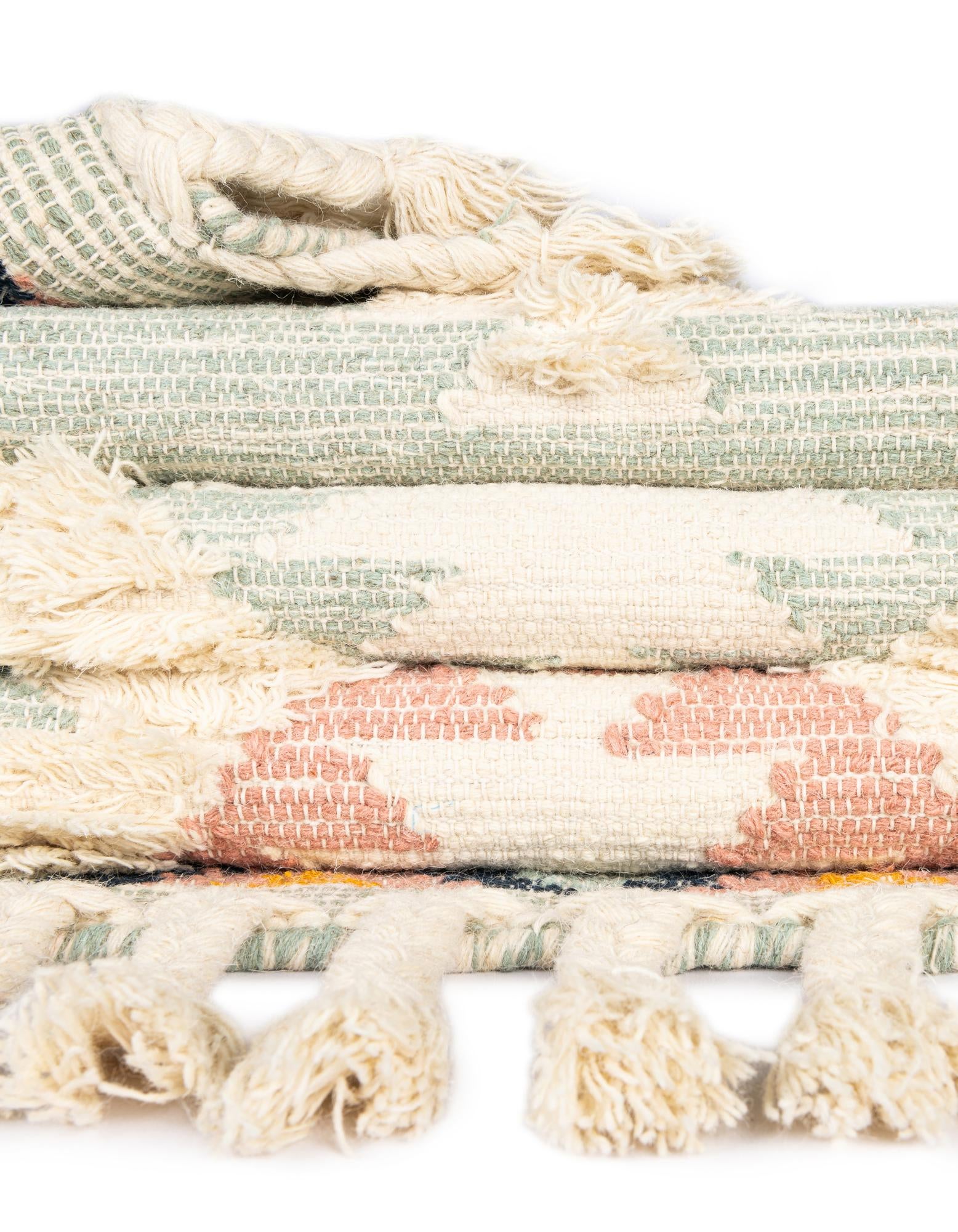 Light Aqua 8' x 11' Hand Woven Arizona Wool Rug | Rugs.com