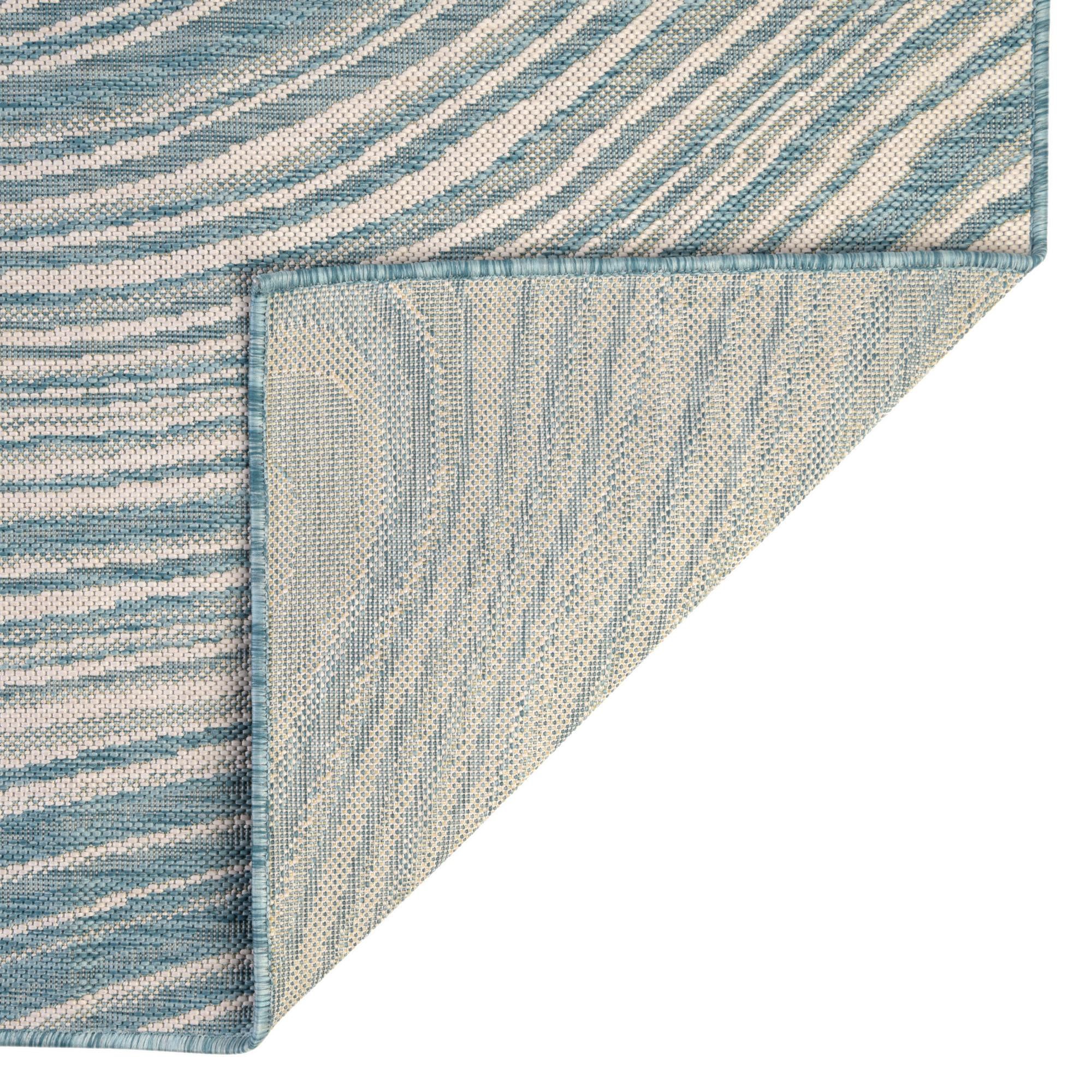 Light Aqua 9' x 12' 2 Modern Indoor / Outdoor Rug | Rugs.com