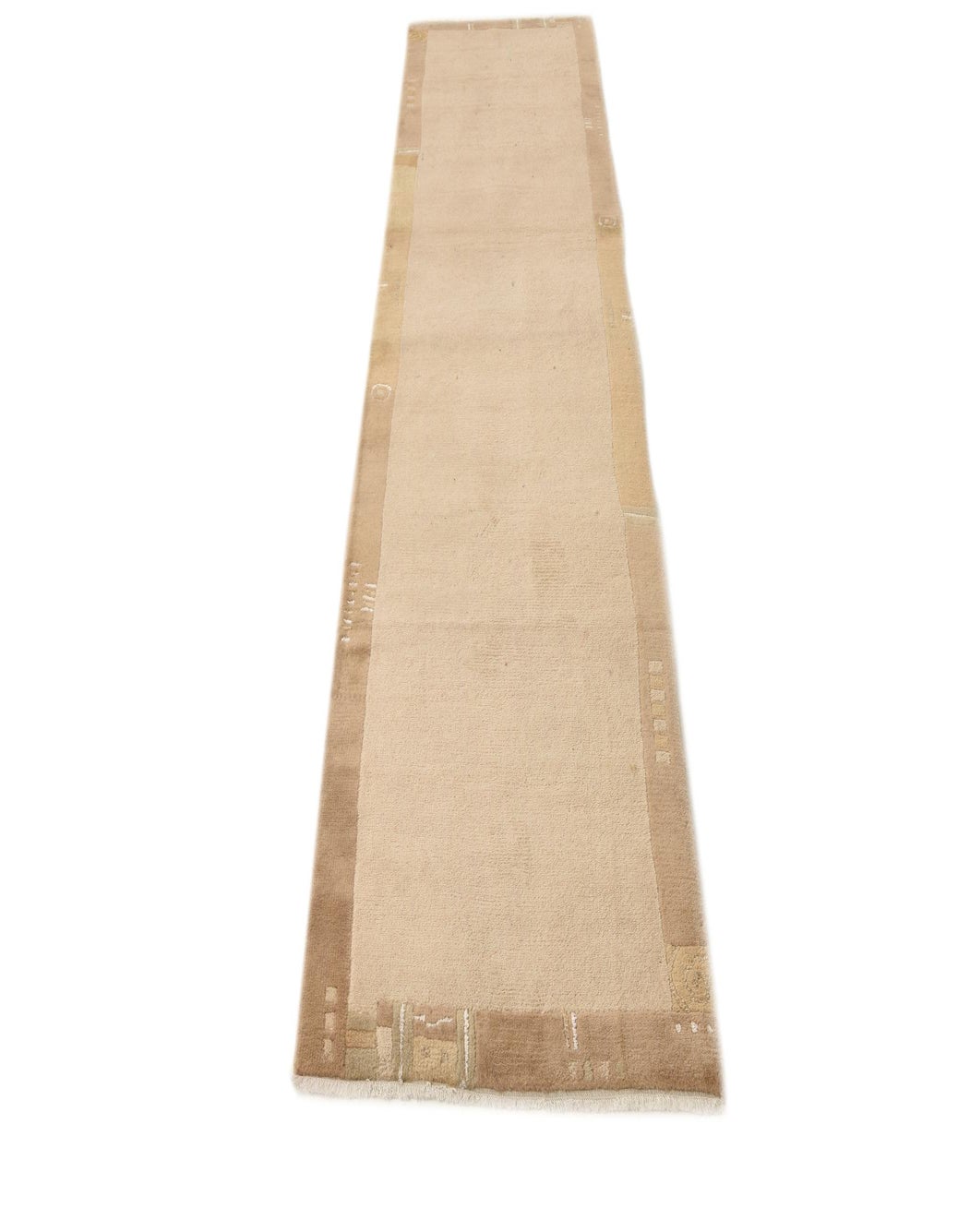 Light Beige 2' 7 x 9' 7 Hand Knotted Nepal Wool Runner Rug | Rugs.com