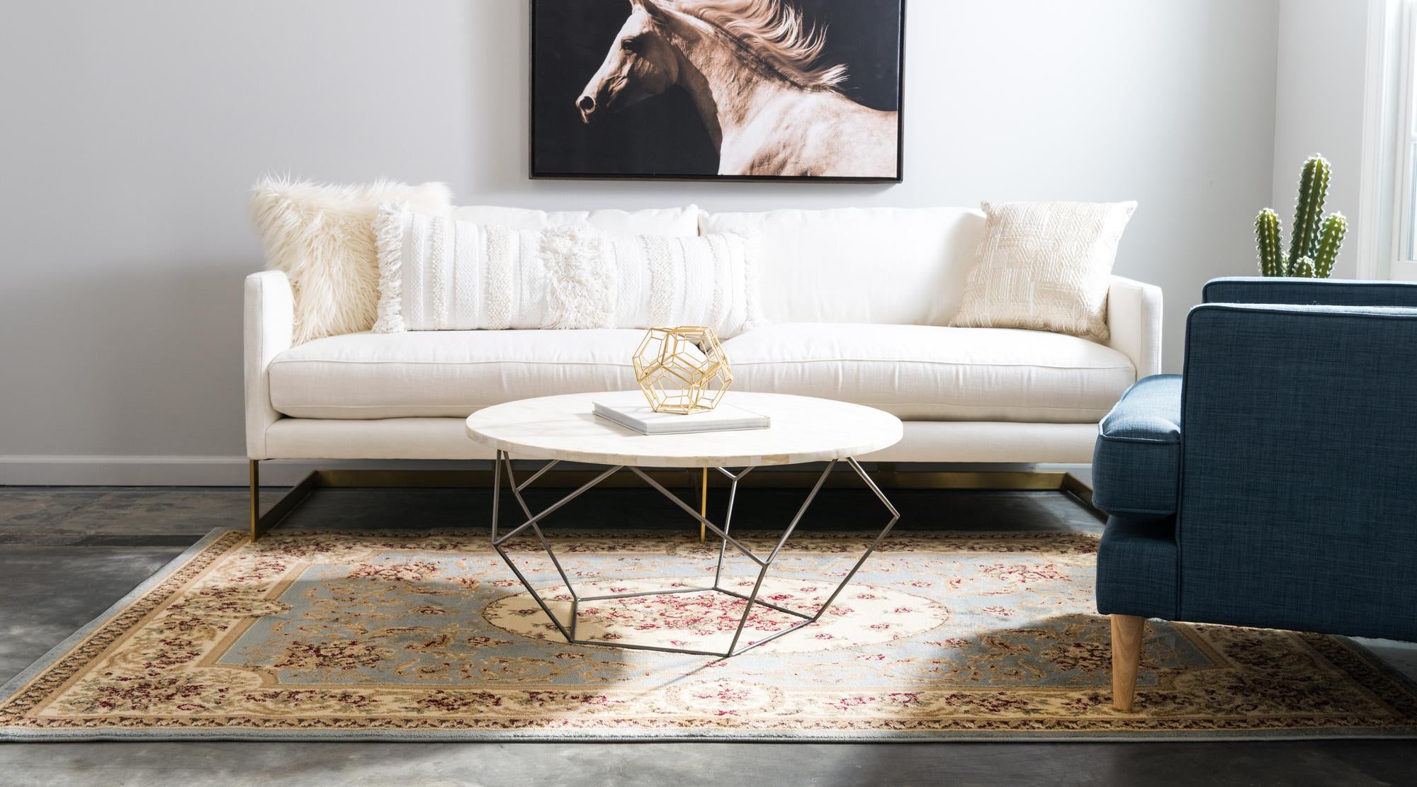 Light Blue 5' x 8' Chateau Rug | Rugs.com