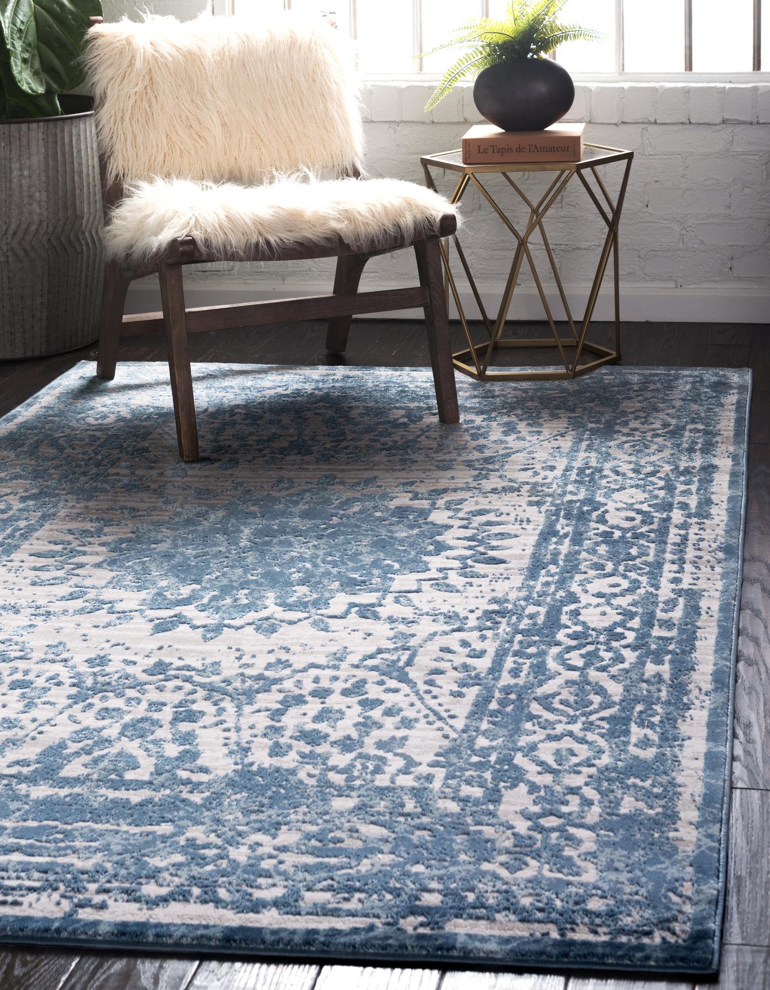 Light Blue 9' x 12' 2 Theia Rug | Rugs.com