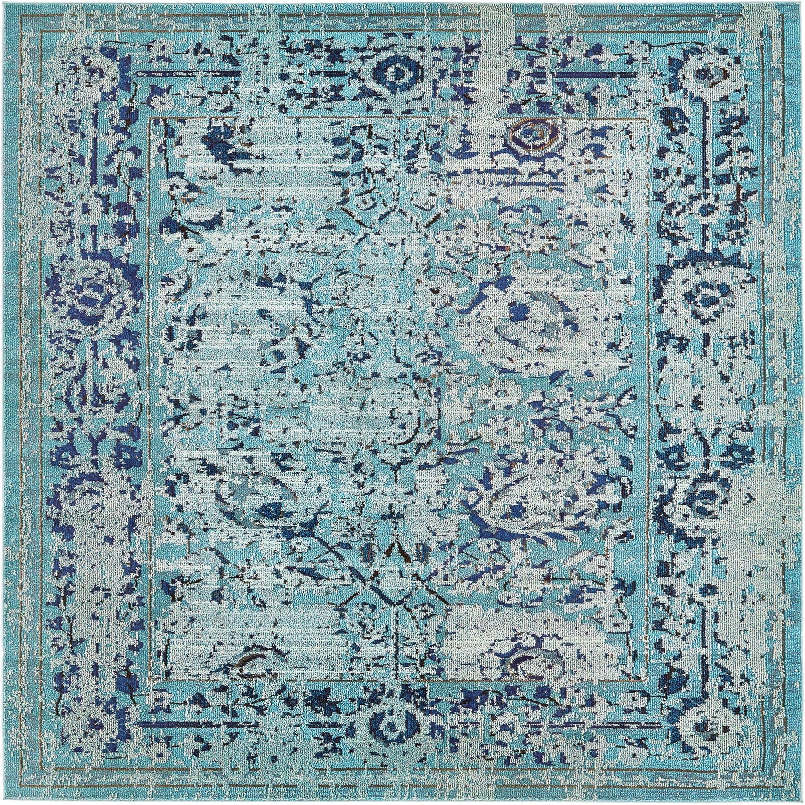 Light Blue 8' x 10' Fleur Rug | Rugs.com