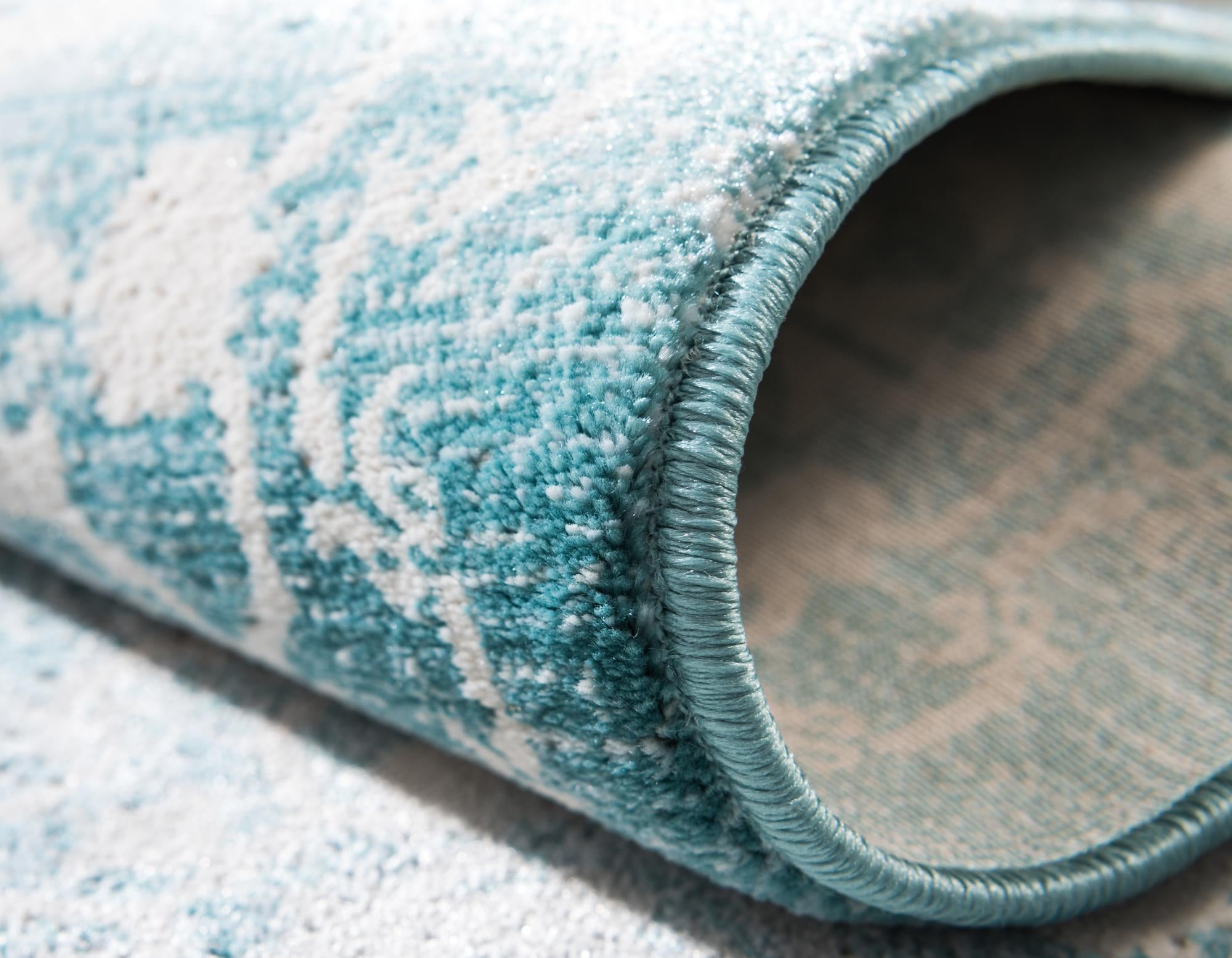 Light Blue 10' x 13' Modern Classical Rug | Rugs.com