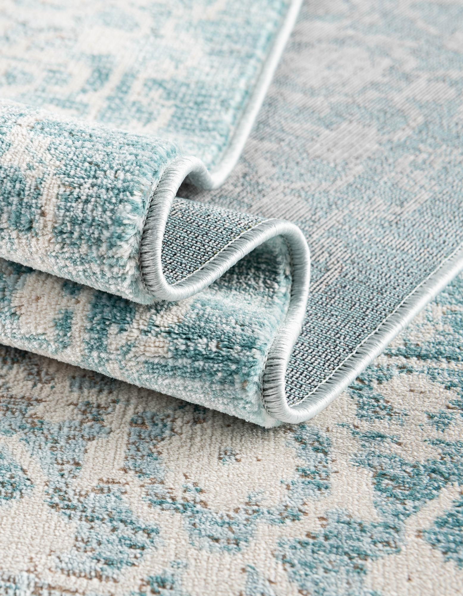 Light Blue 8' x 10' Modern Classical Rug | Rugs.com