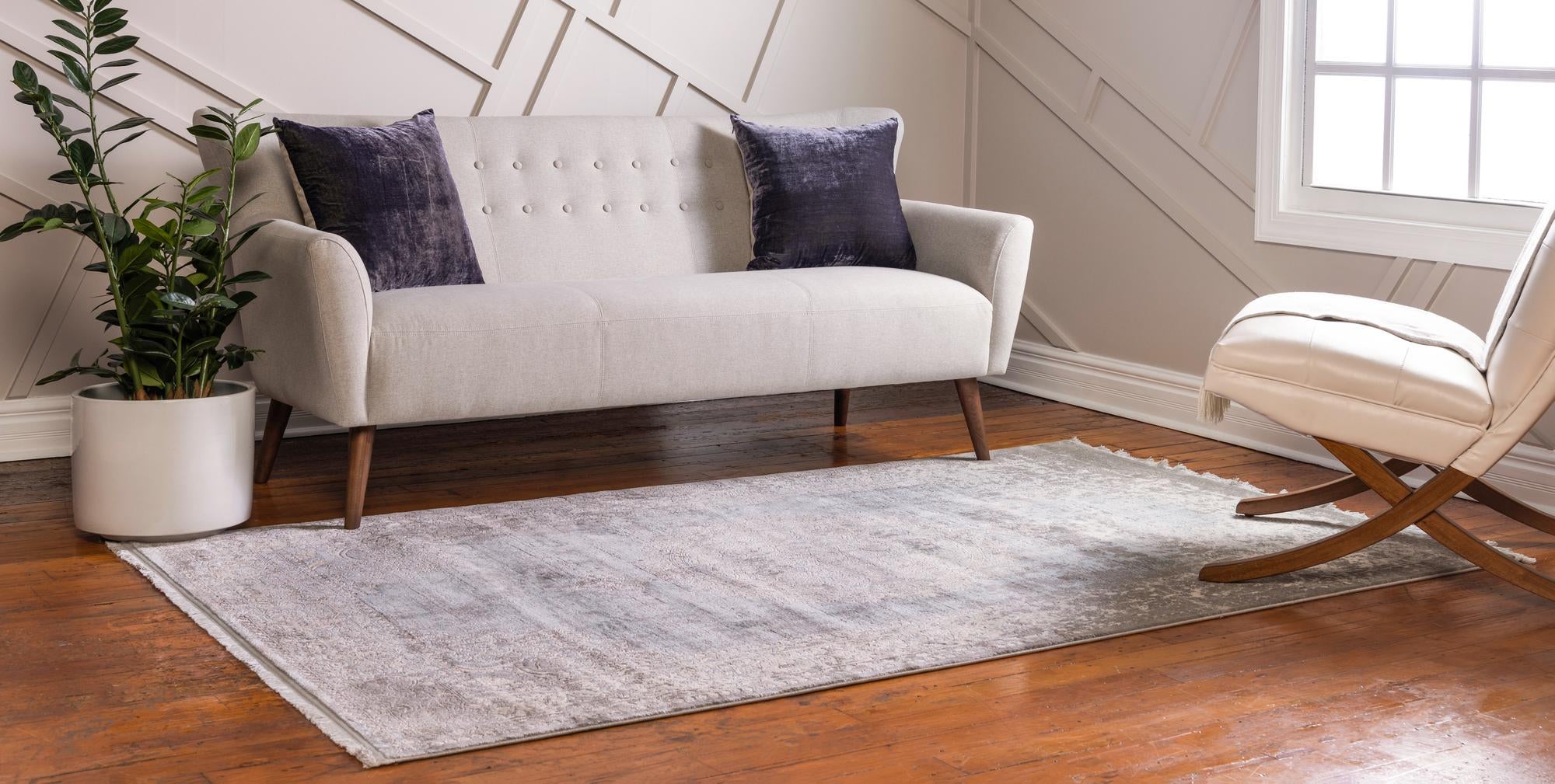 Light Blue 10' x 13' Modern Classical Rug | Rugs.com