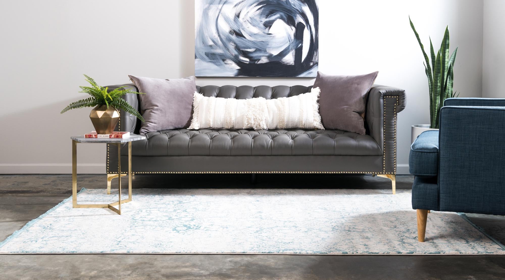 Light Blue 8' x 10' Modern Classical Rug | Rugs.com