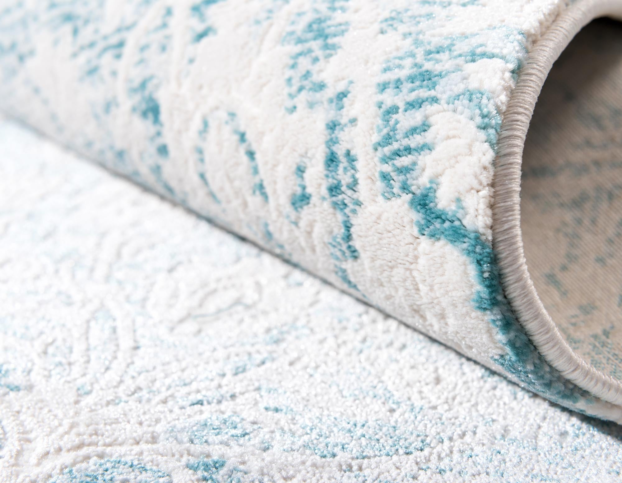 Light Blue 8' x 10' Modern Classical Rug | Rugs.com