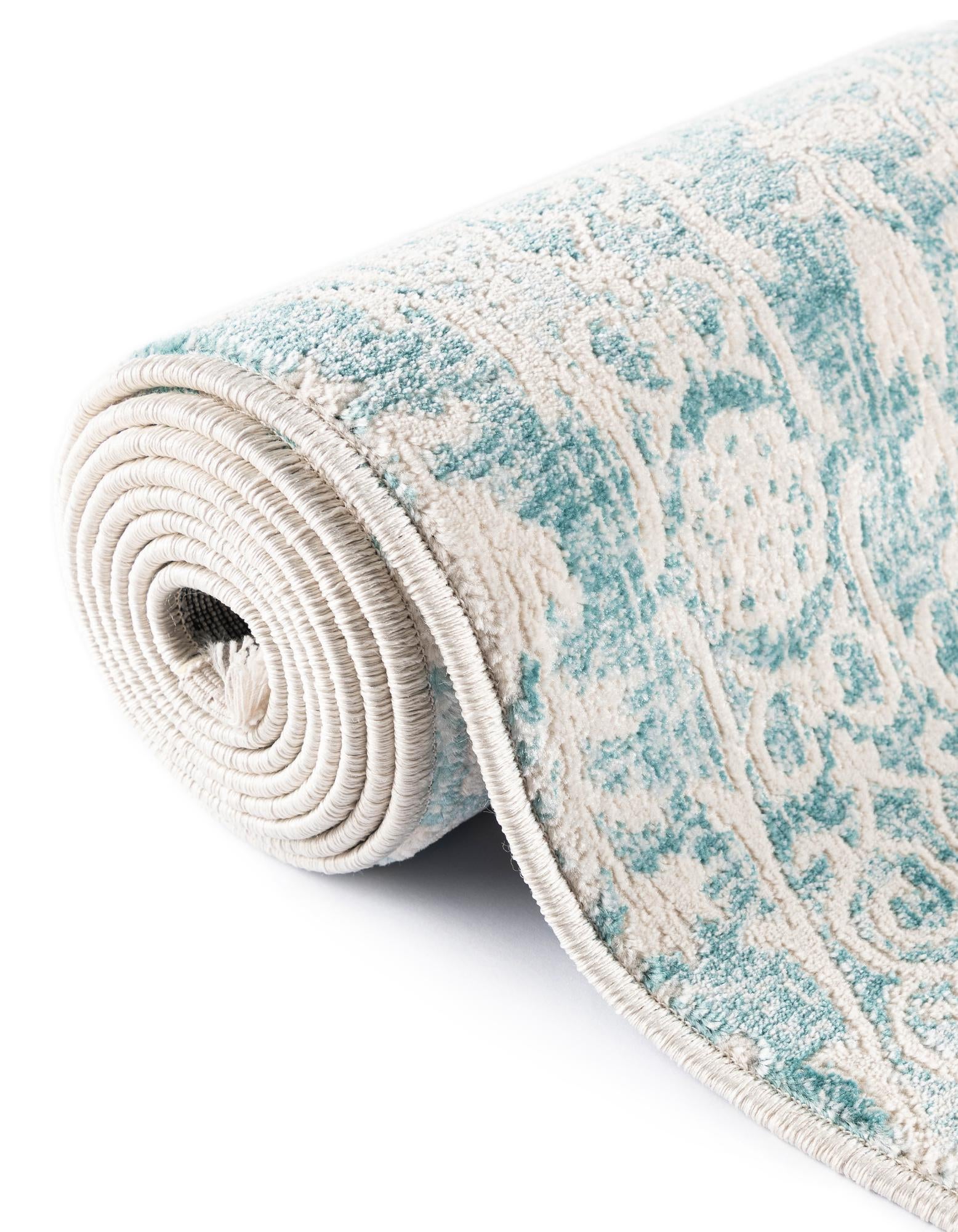 Light Blue 8' x 10' Modern Classical Rug | Rugs.com