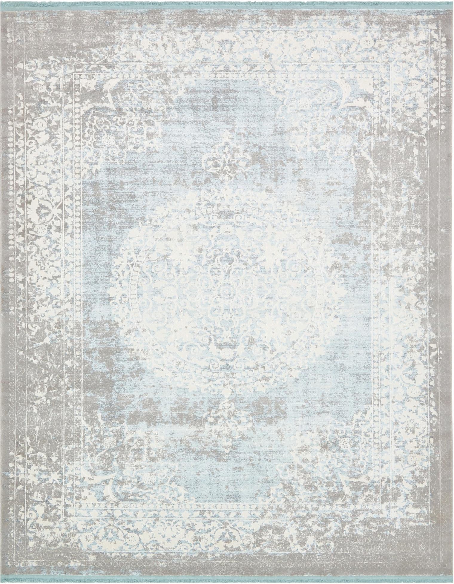 Light Blue 7' 9 x 10' Modern Classical Rug | Rugs.com