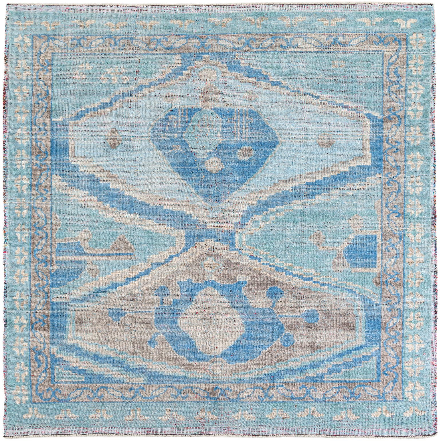 Light Blue 8' x 10' 2 Hand Knotted Moroccan Wool Rug | Rugs.com