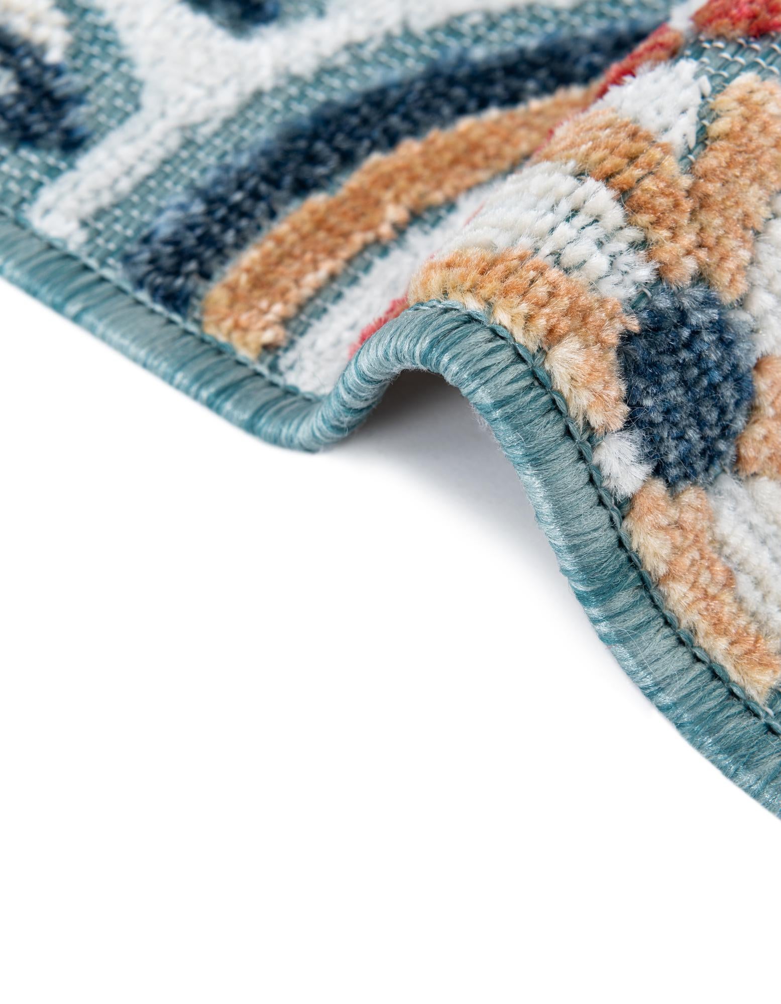 Light Blue 4' 5 x 6' Botanical Indoor / Outdoor Rug | Rugs.com