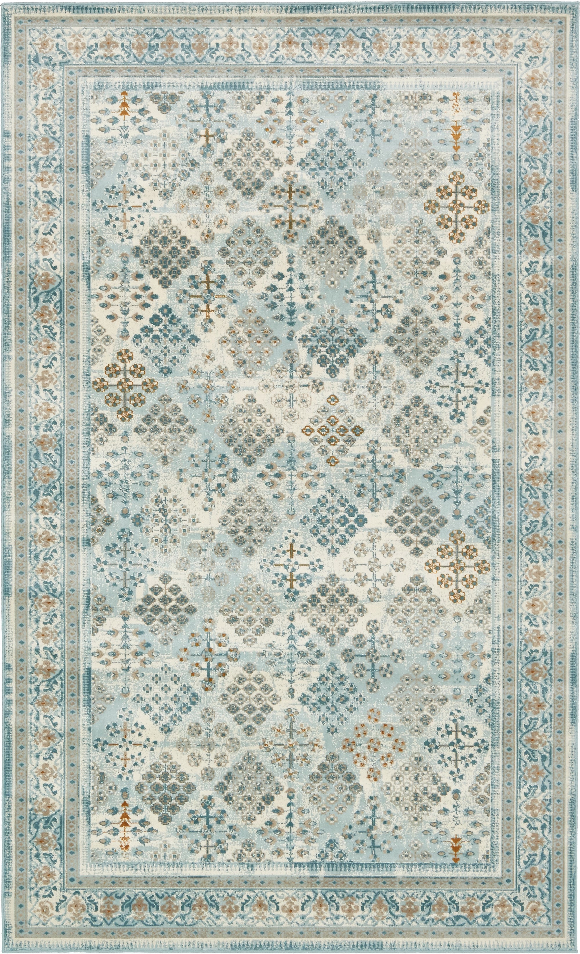 Light Blue 5' 5 x 8' Santiago Rug | Rugs.com