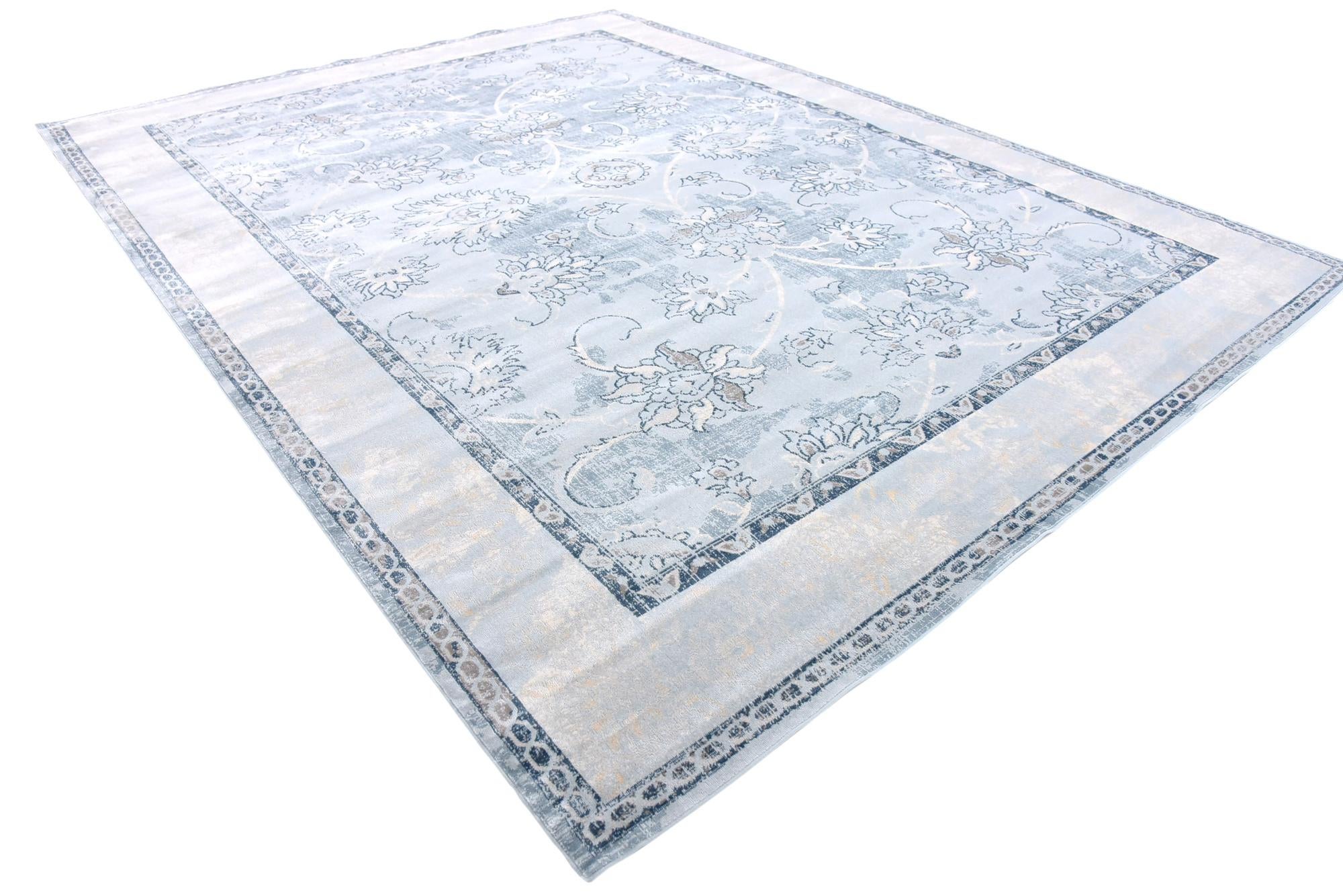 Light Blue 9' x 12' Victoria Rug | Rugs.com