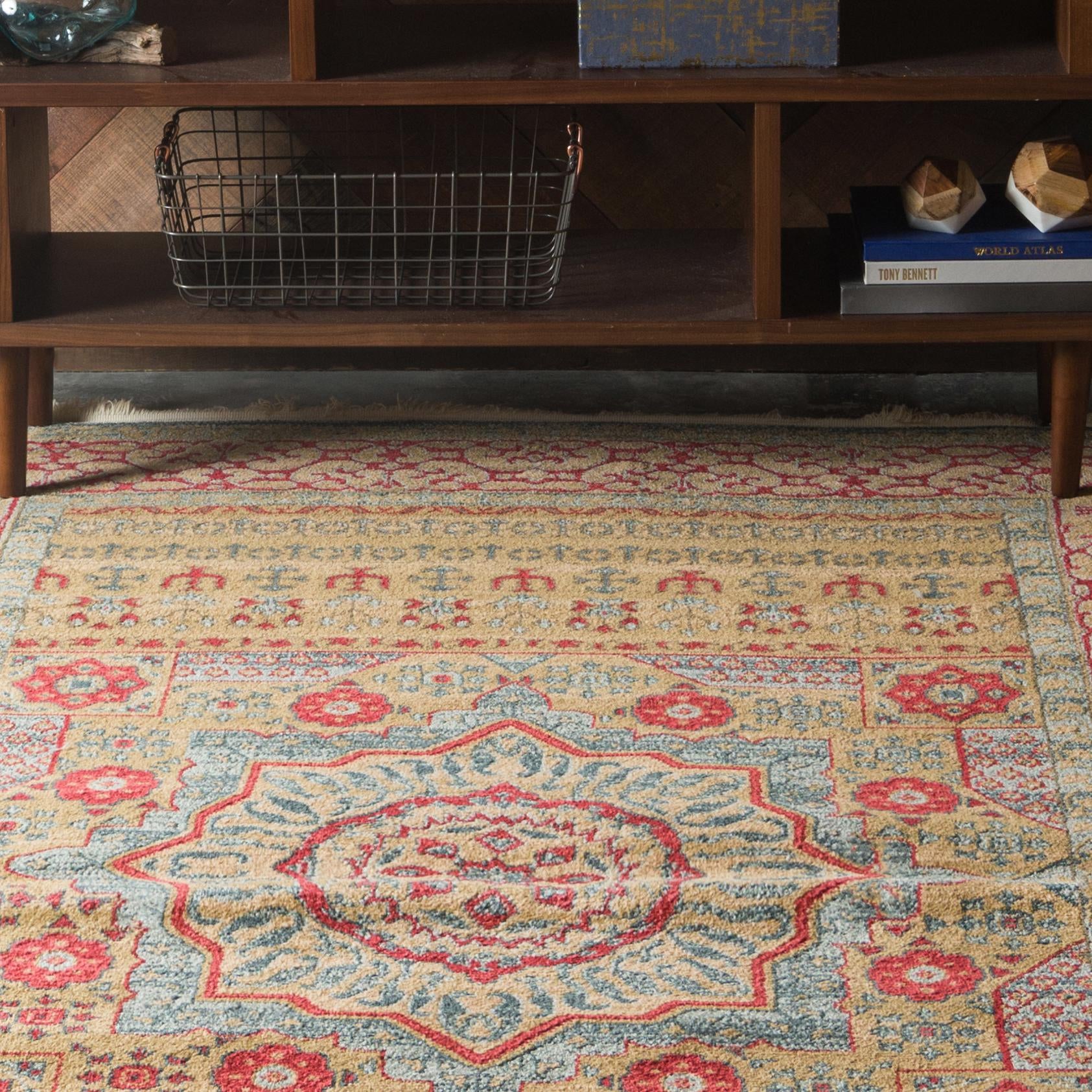 Light Blue 2' 7 x 10' Amina Runner Rug | Rugs.com