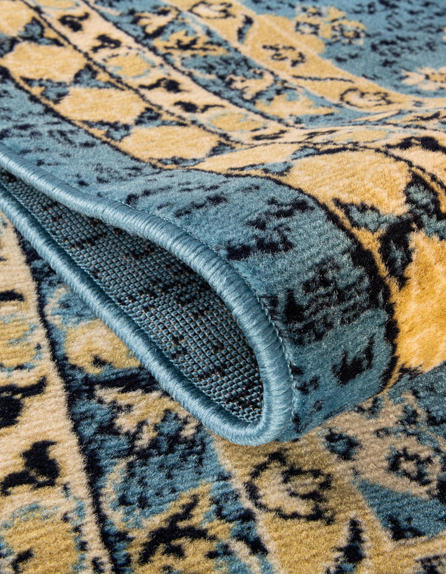 Light Blue 2' 7 x 10' Heris Runner Rug | Rugs.com