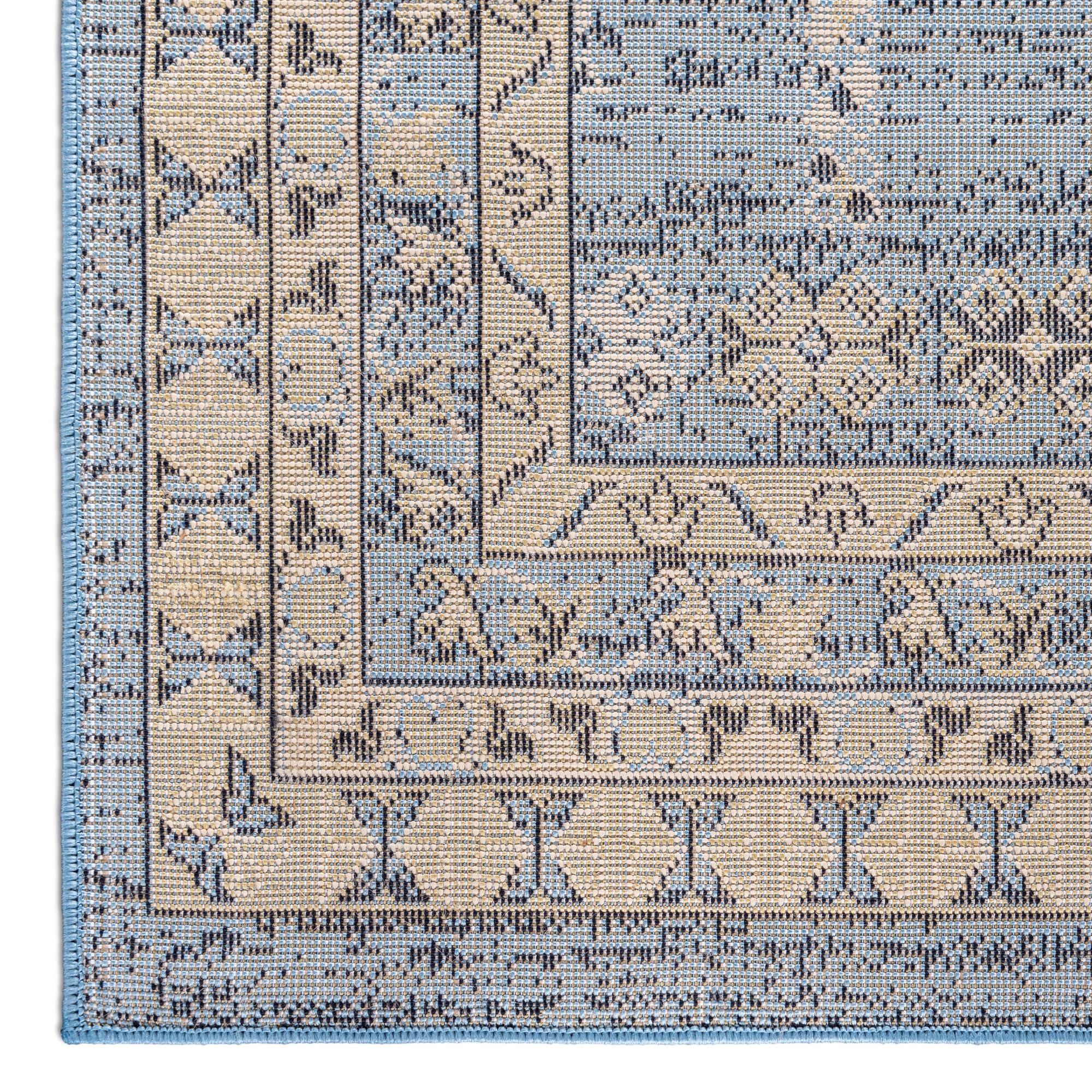 Light Blue 2' 7 x 10' Heris Runner Rug | Rugs.com